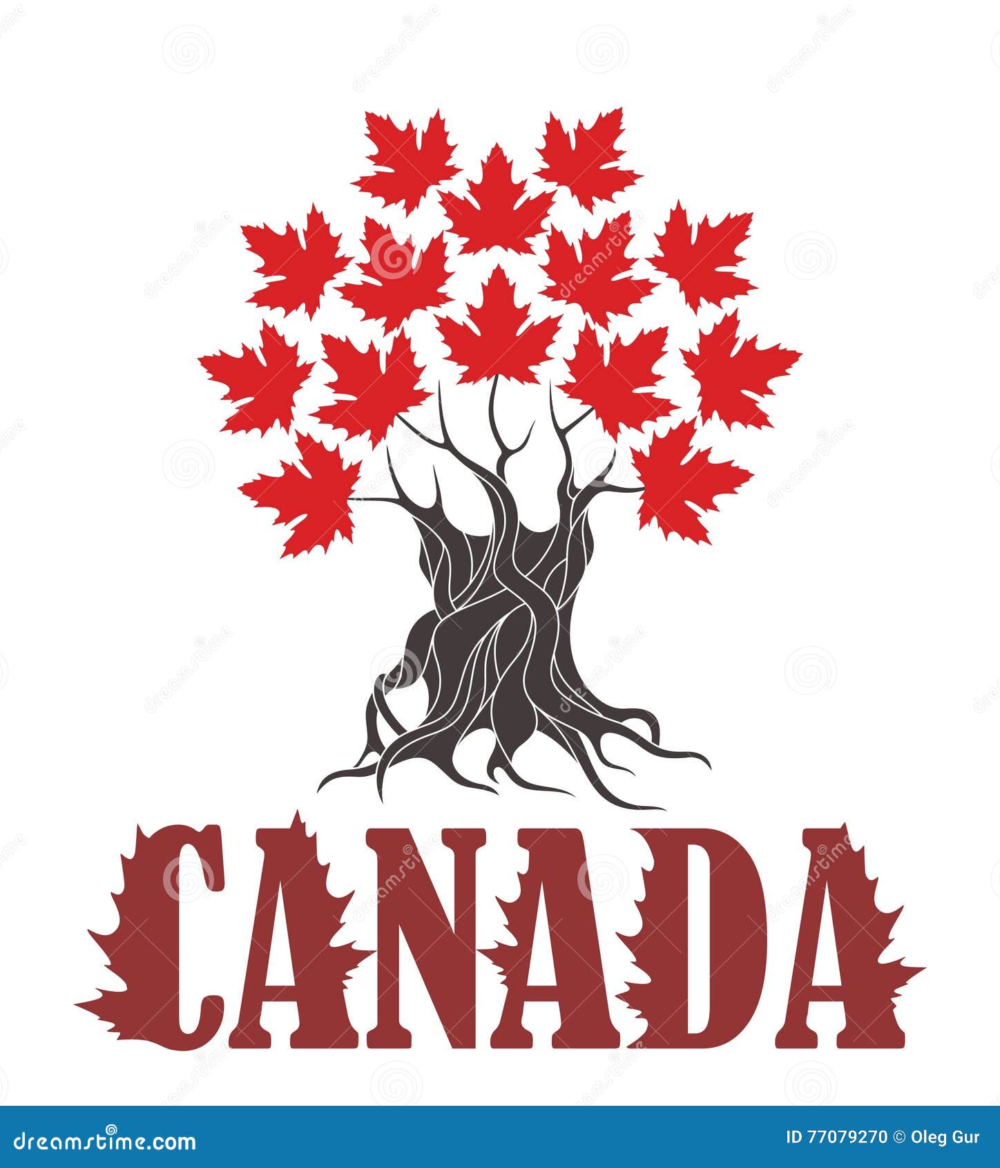 Abstract Symbol Canada stock vector. Illustration of traditional - 77079270