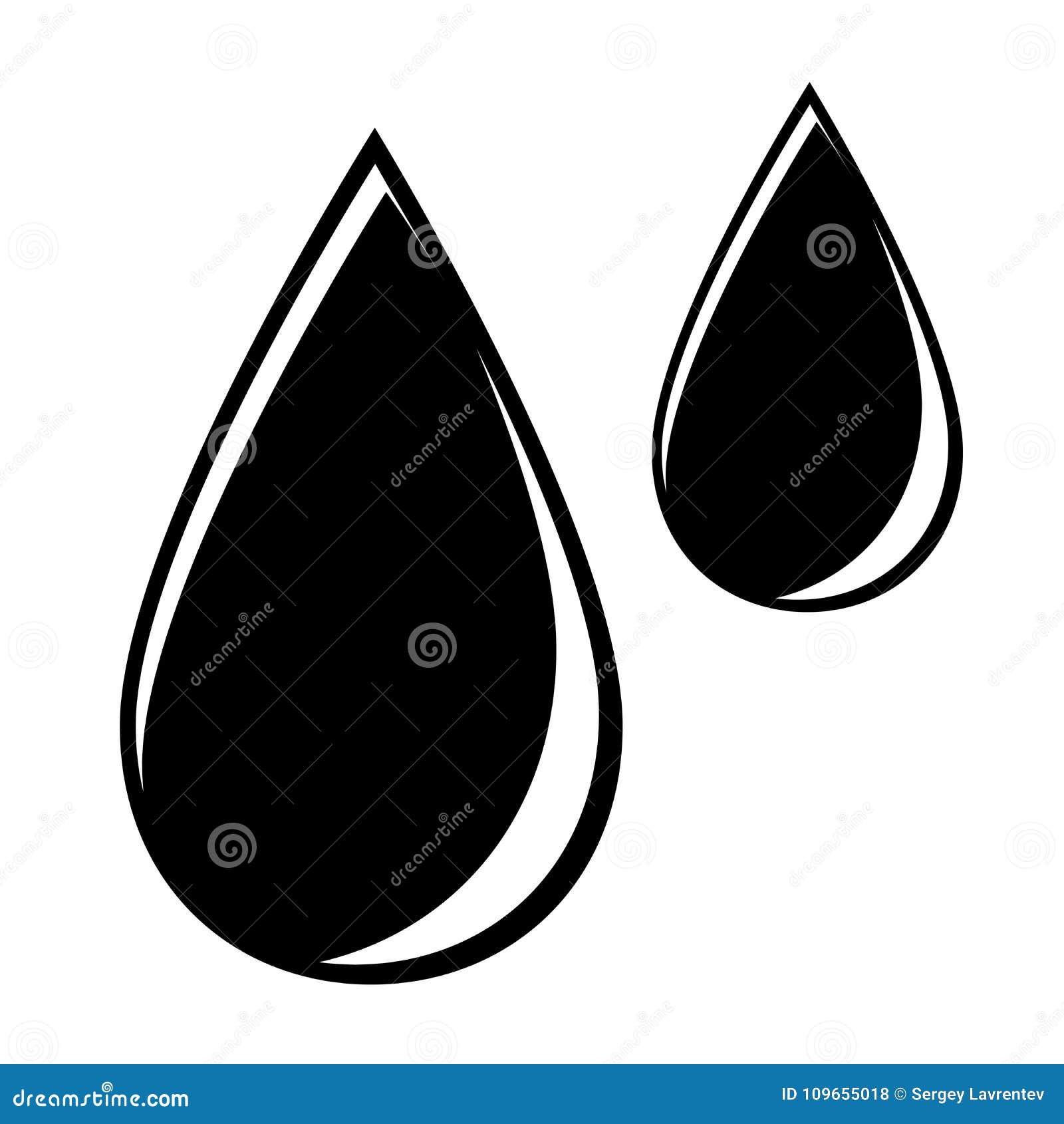 Abstract symbol of a drop stock vector. Illustration of graphic - 109655018