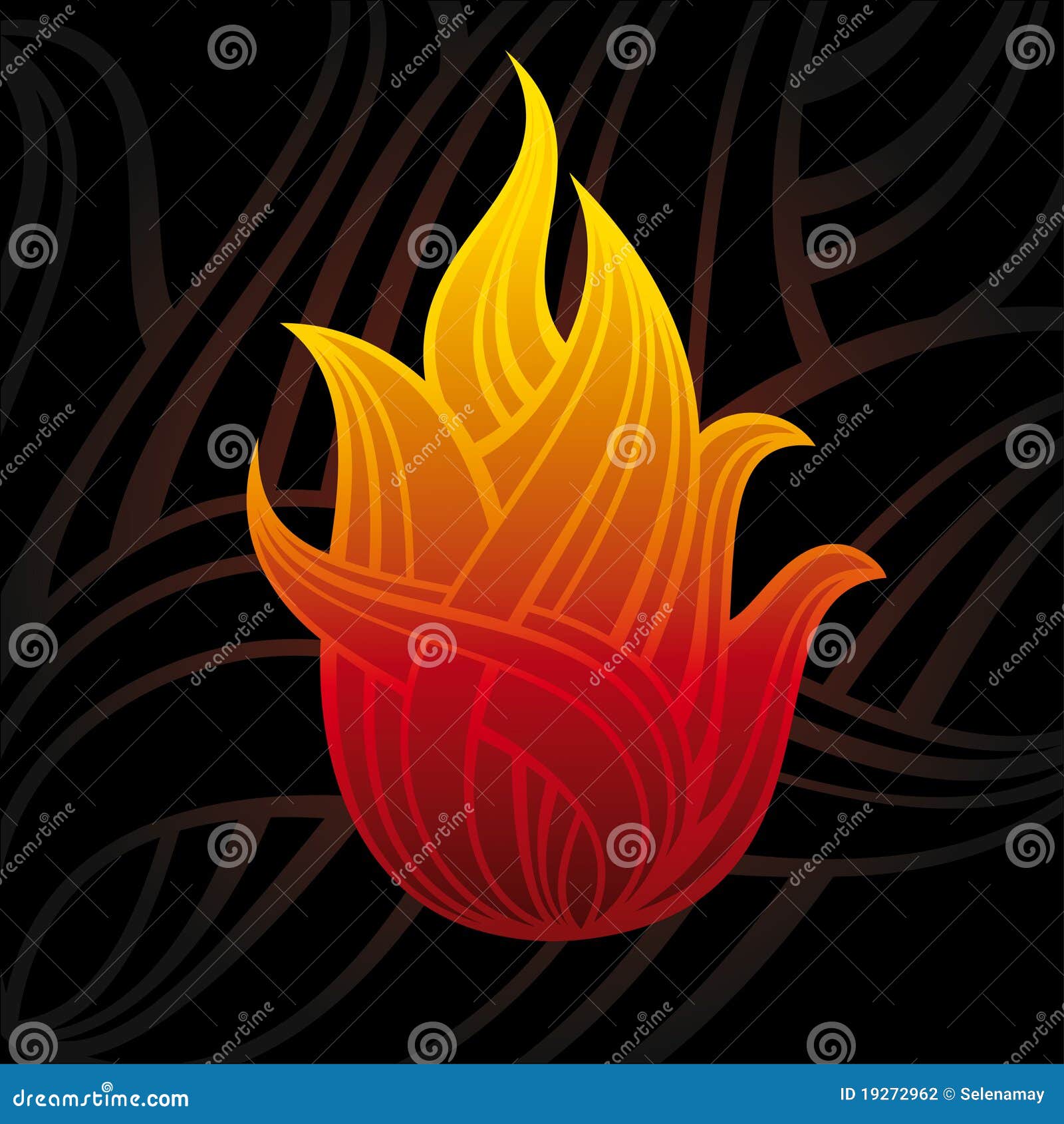Abstract symbol of fire stock vector. Illustration of element - 19272962