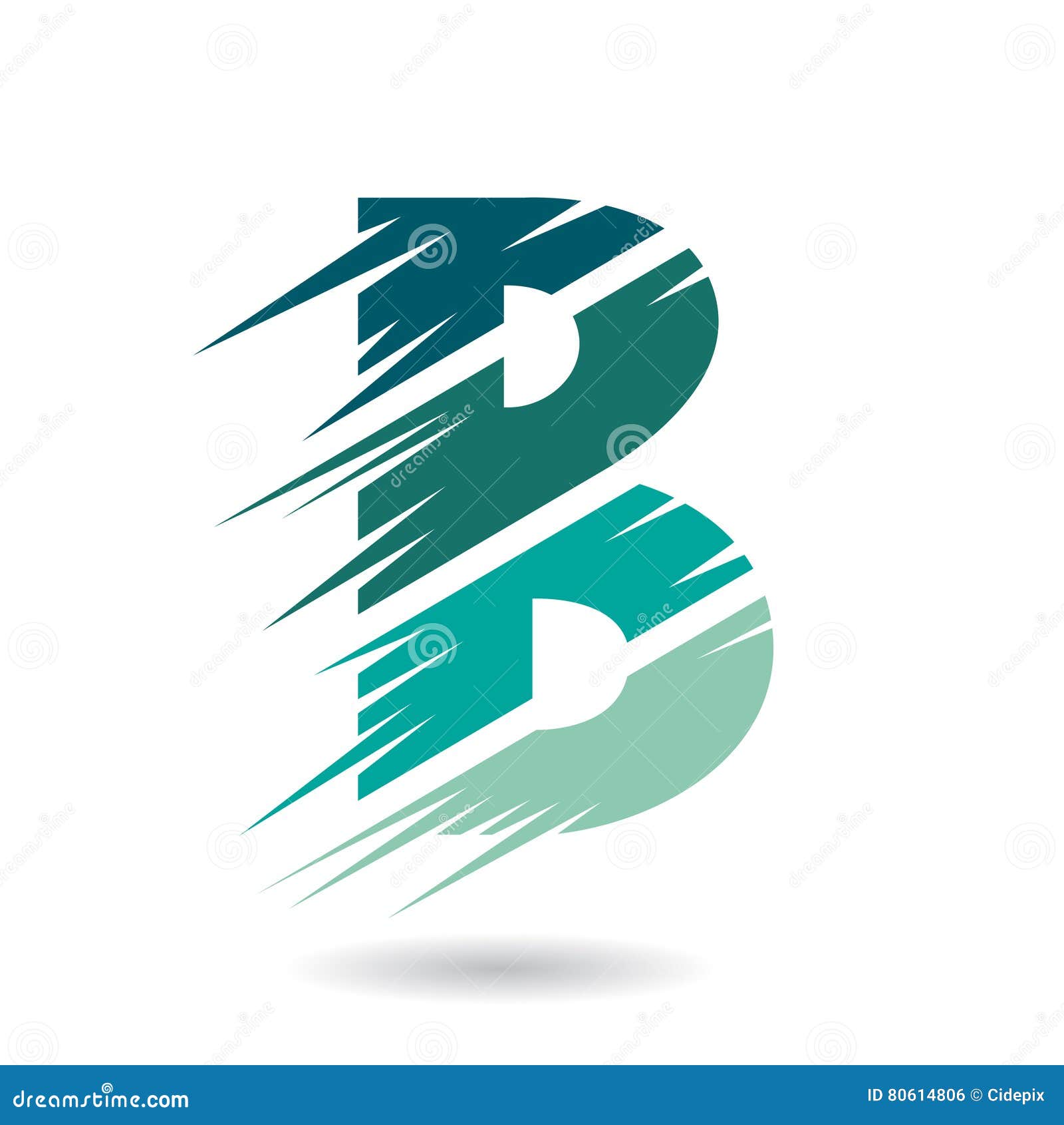 Abstract Symbol of Letter B Stock Vector - Illustration of geometric ...