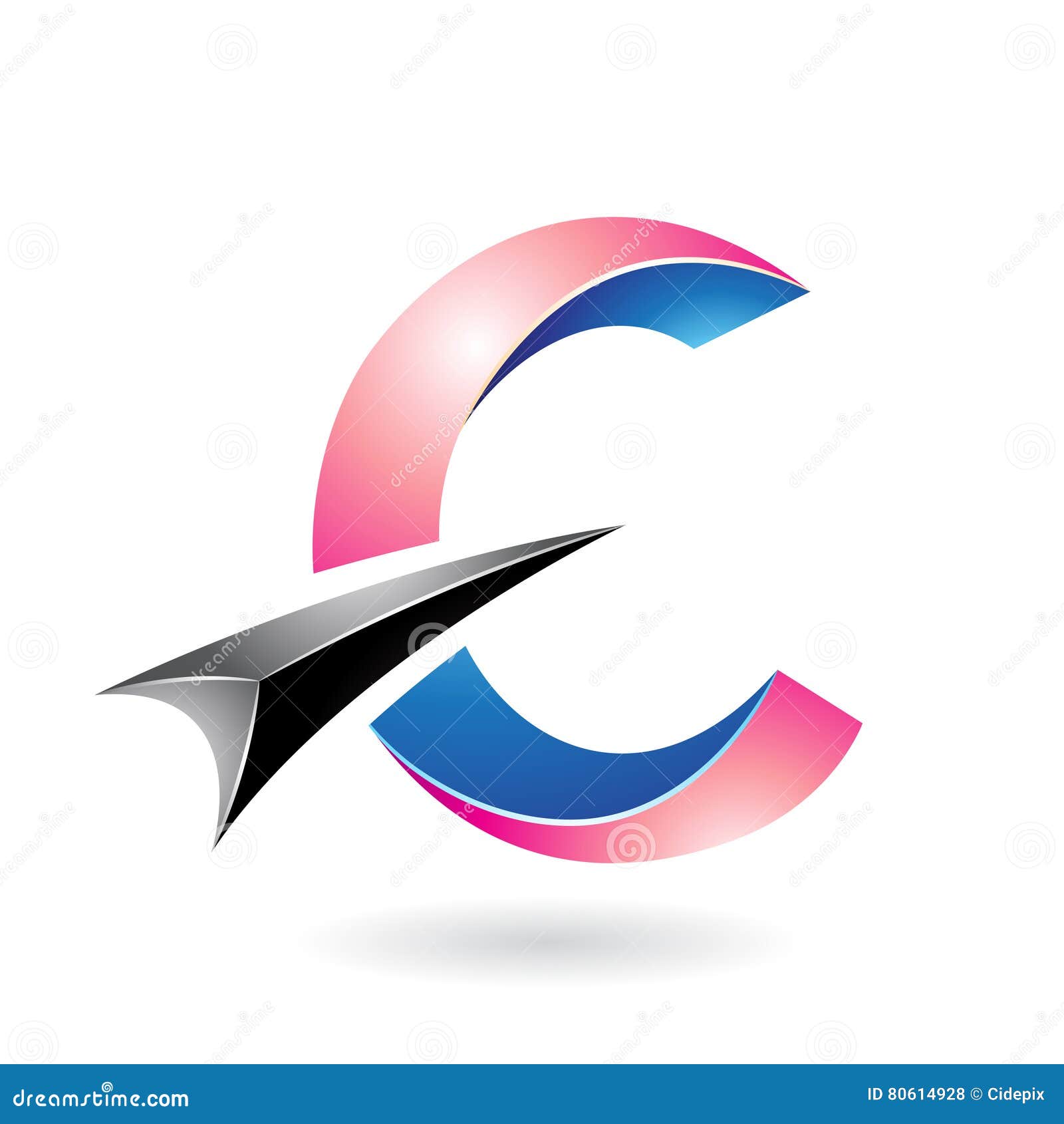 Abstract Symbol of Letter C Stock Vector - Illustration of color ...