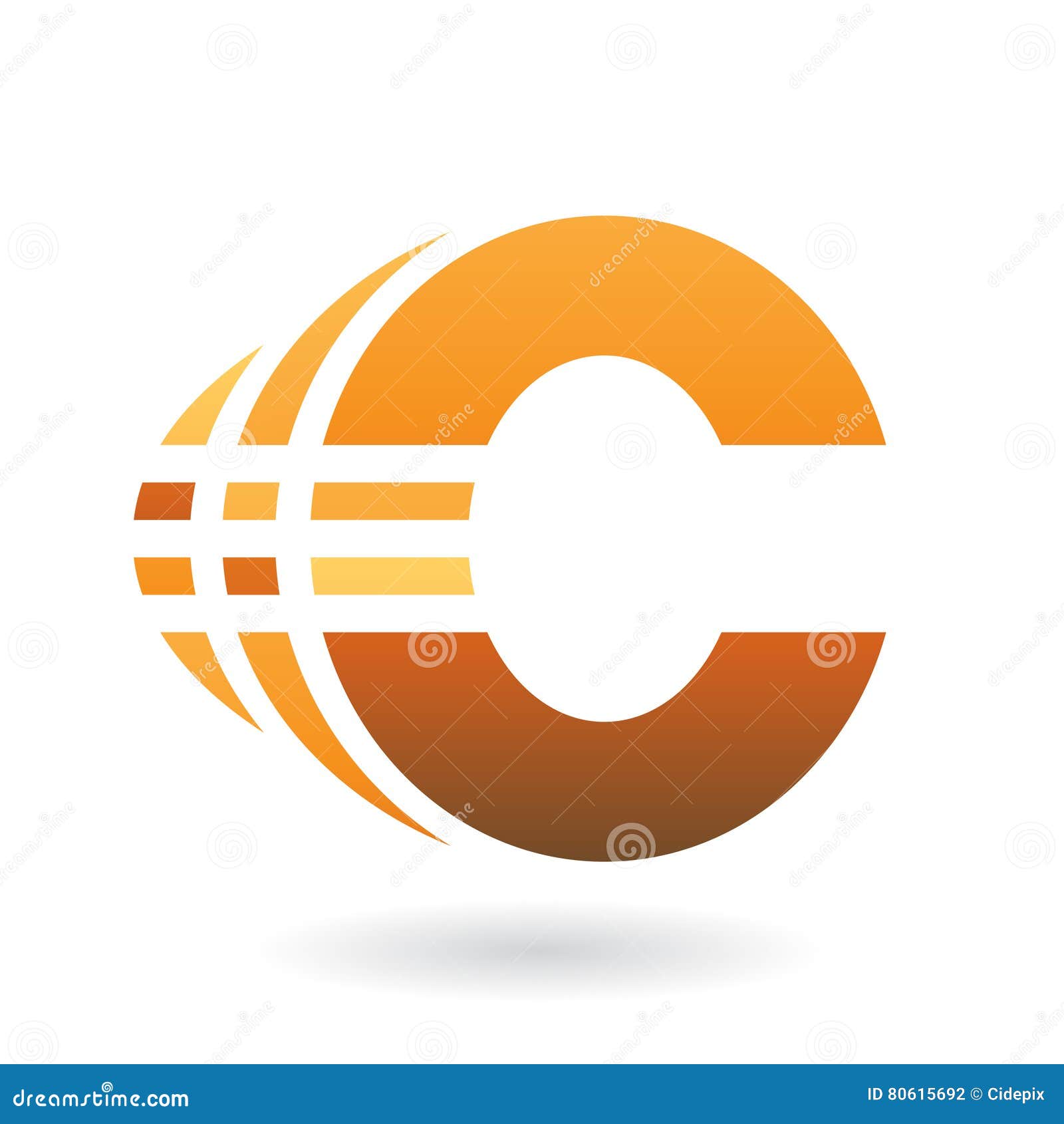 Abstract Symbol of Letter C Stock Vector - Illustration of line ...