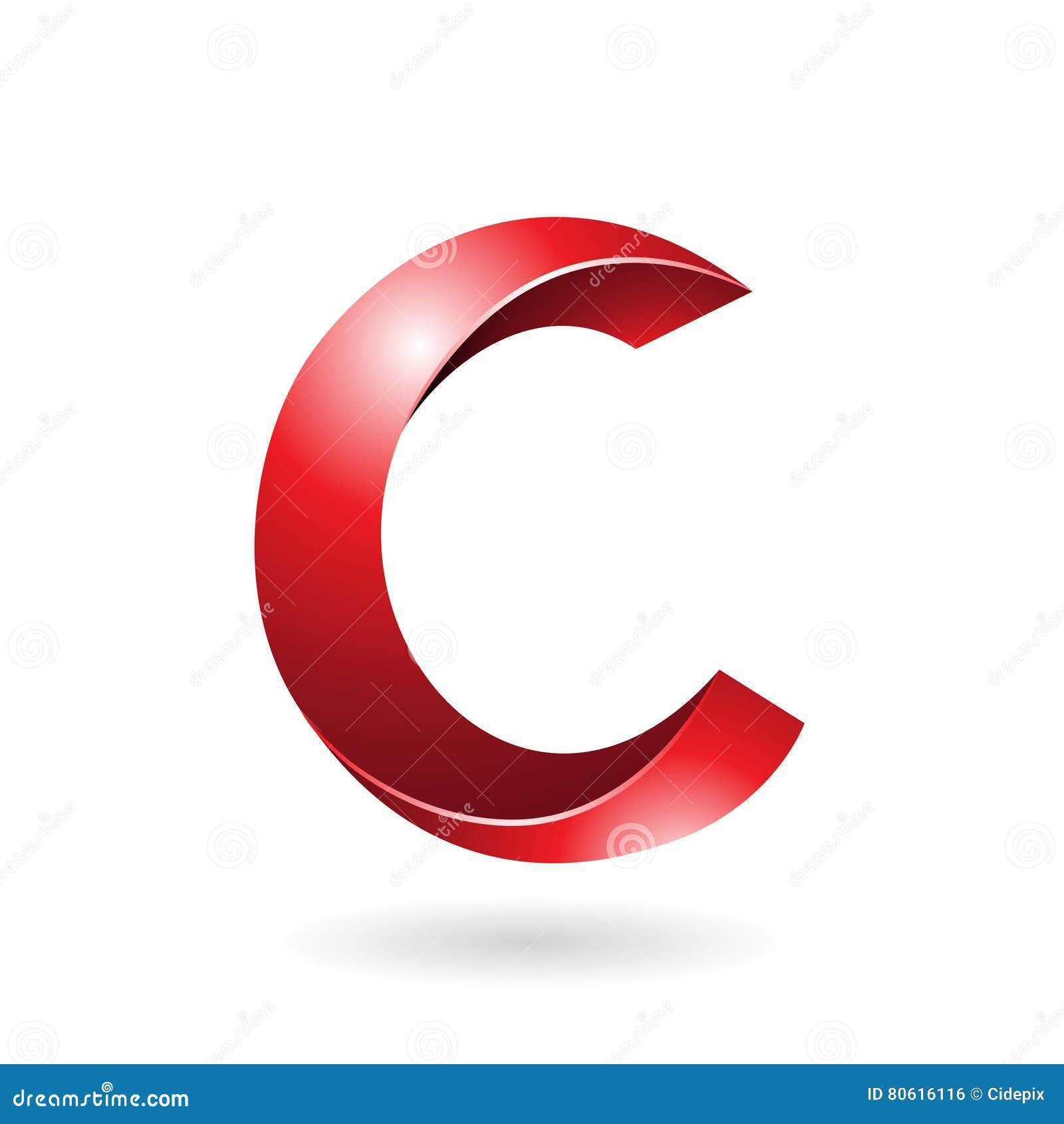 Abstract Symbol of Letter C Stock Vector - Illustration of line ...