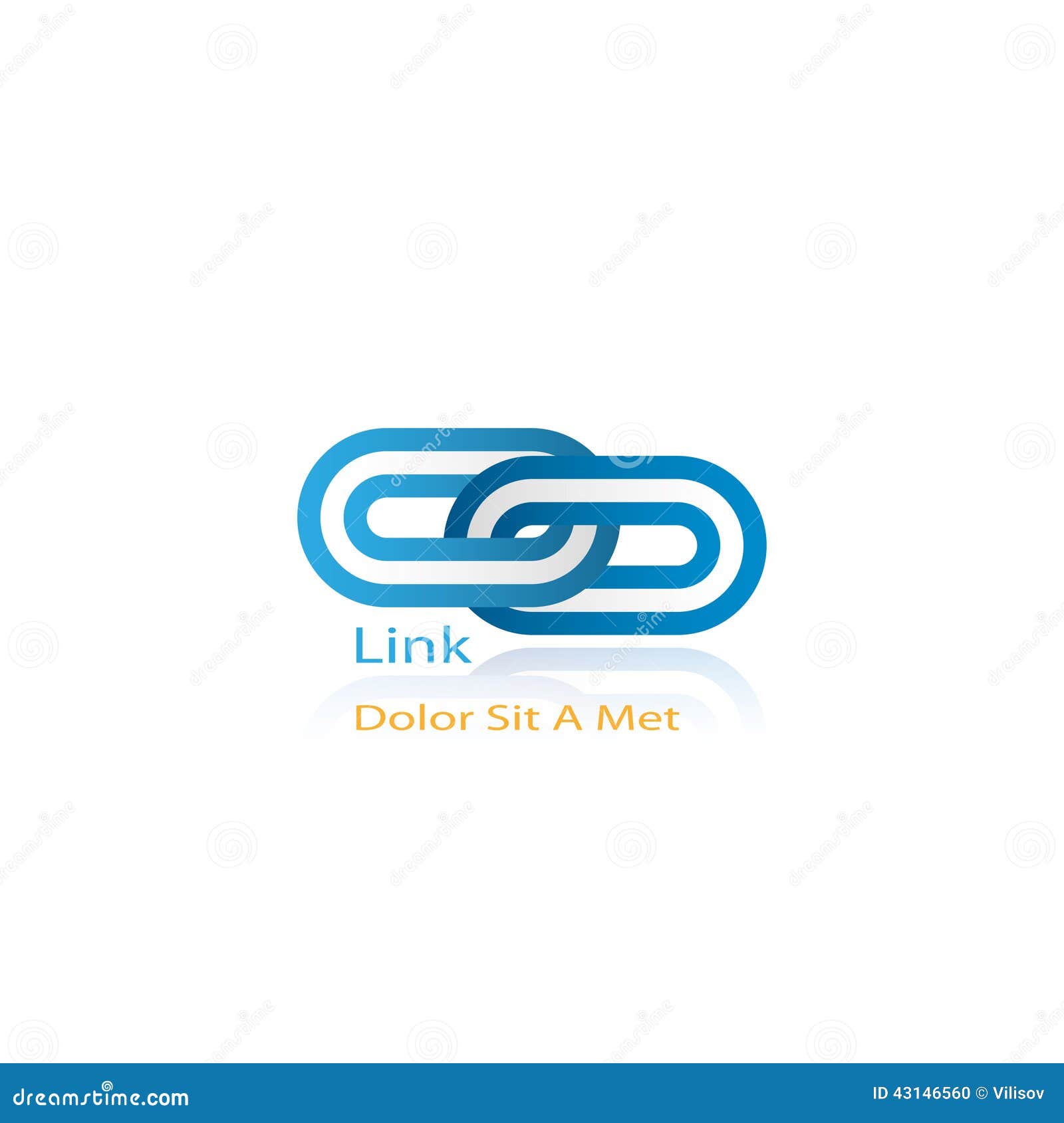 Abstract symbol of link stock vector. Illustration of connect - 43146560