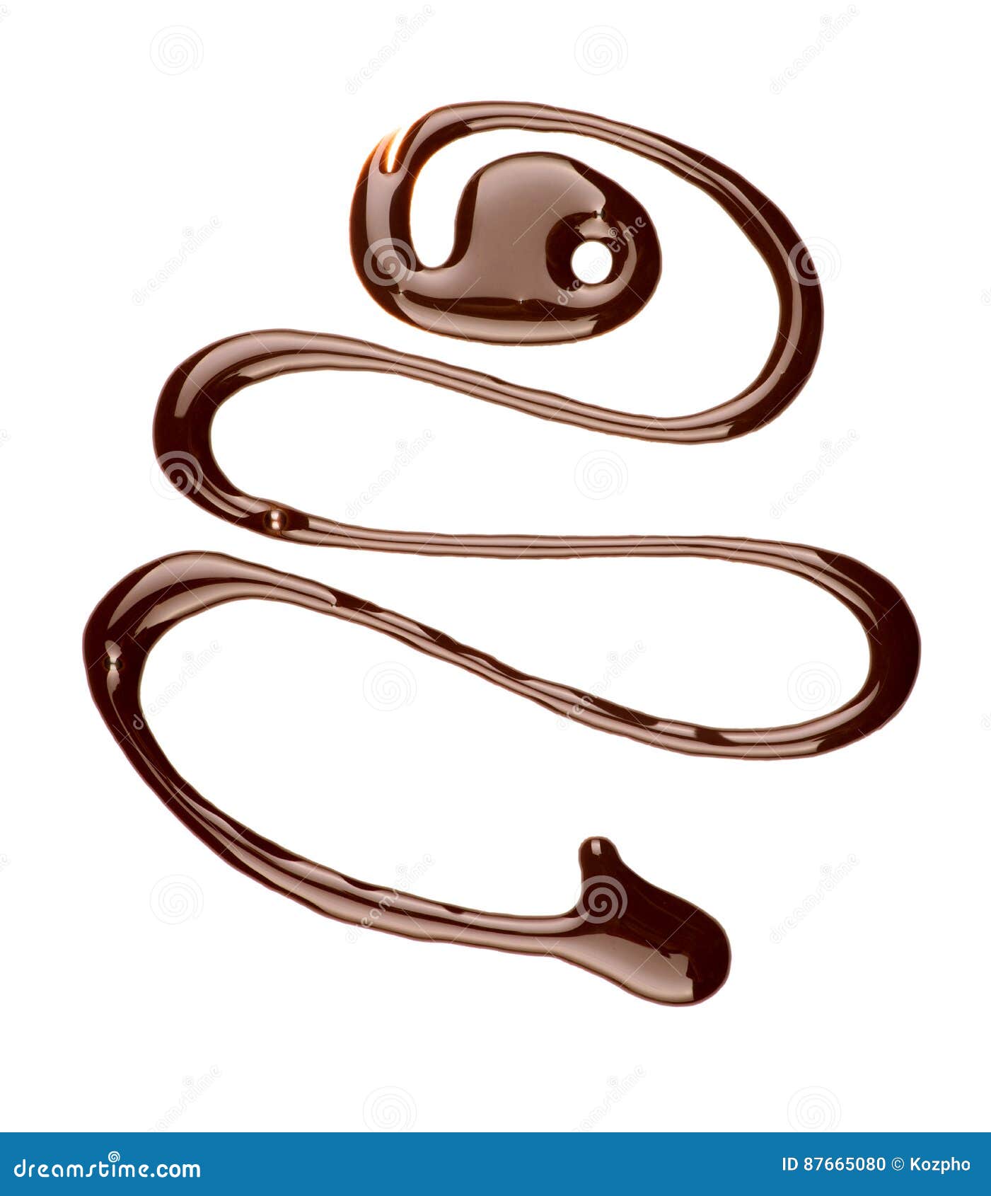 Abstract Symbol Made of Liquid Chocolate Isolated on White Stock Photo ...