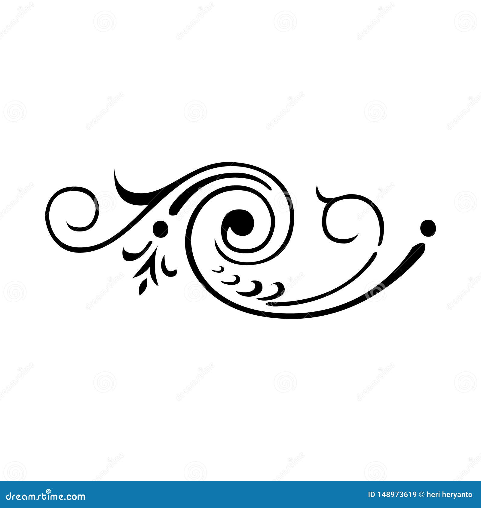 The Abstract Symbol with a Simple Batik Design Stock Illustration ...