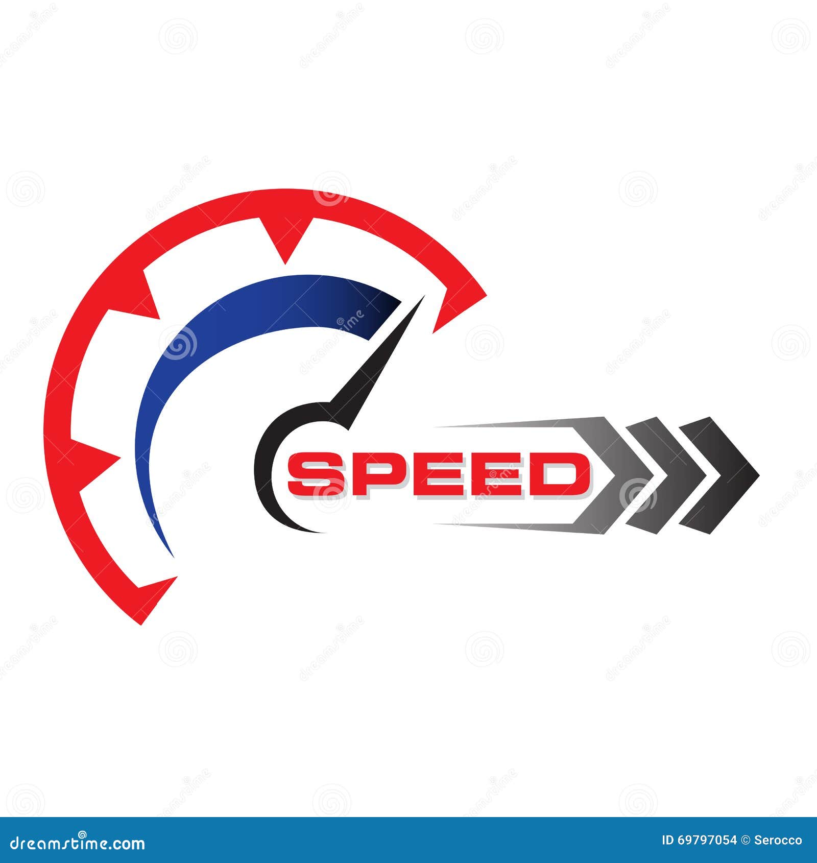 Abstract Symbol Of Speed Logo, Internet Downloads. Stock Vector - Image ...