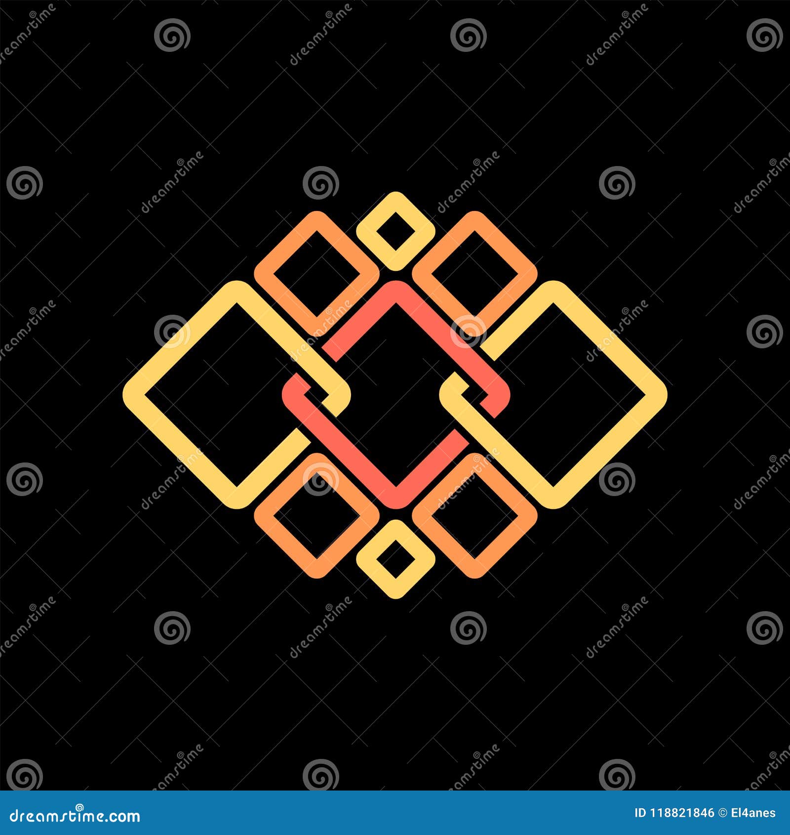 Abstract symbol of squares stock vector. Illustration of modern - 118821846