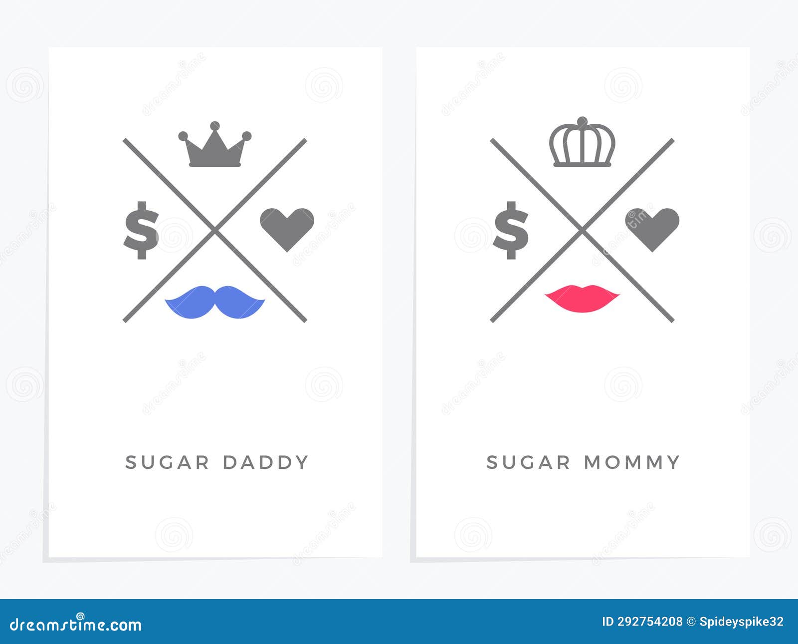 An Abstract Symbol for Sugar Daddy and Mommy. Isolated Vector ...