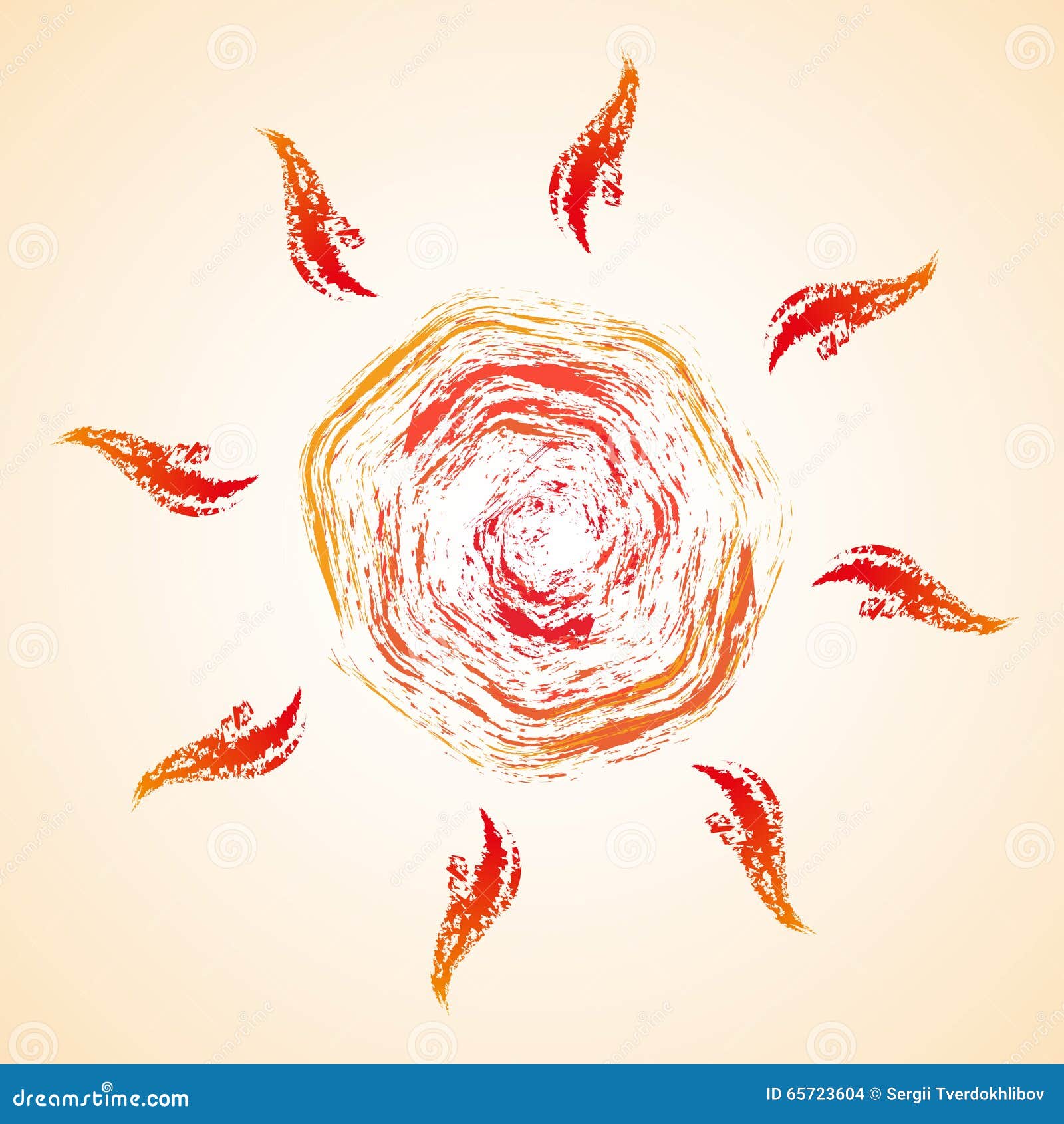 Abstract Symbol of the Sun with Rays Stock Vector - Illustration of ...