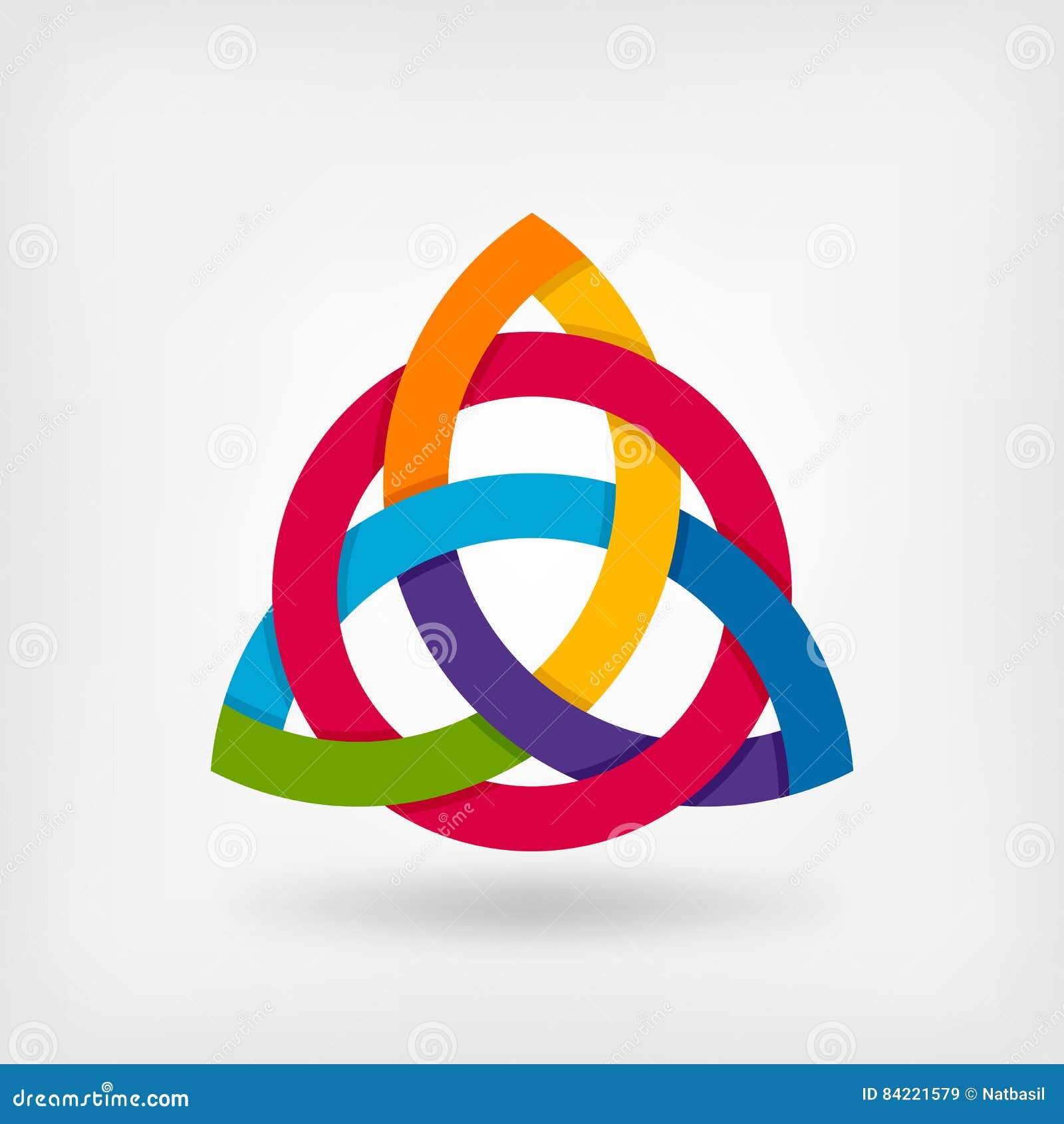 Abstract Symbol Triquetra in Rainbow Colors Stock Vector - Illustration ...