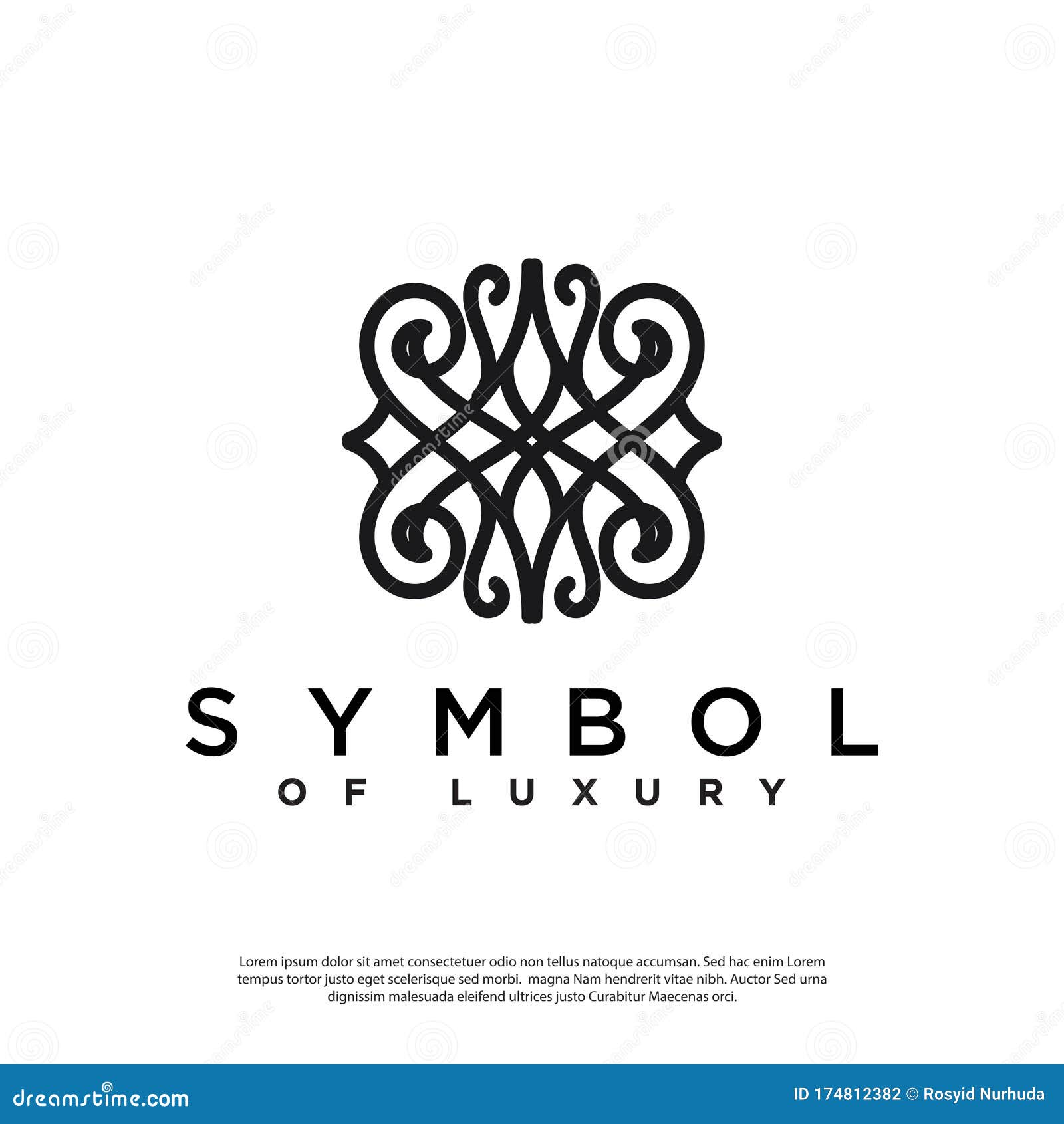 Abstract Symbol Vector Logo Luxury Style Stock Vector - Illustration of ...