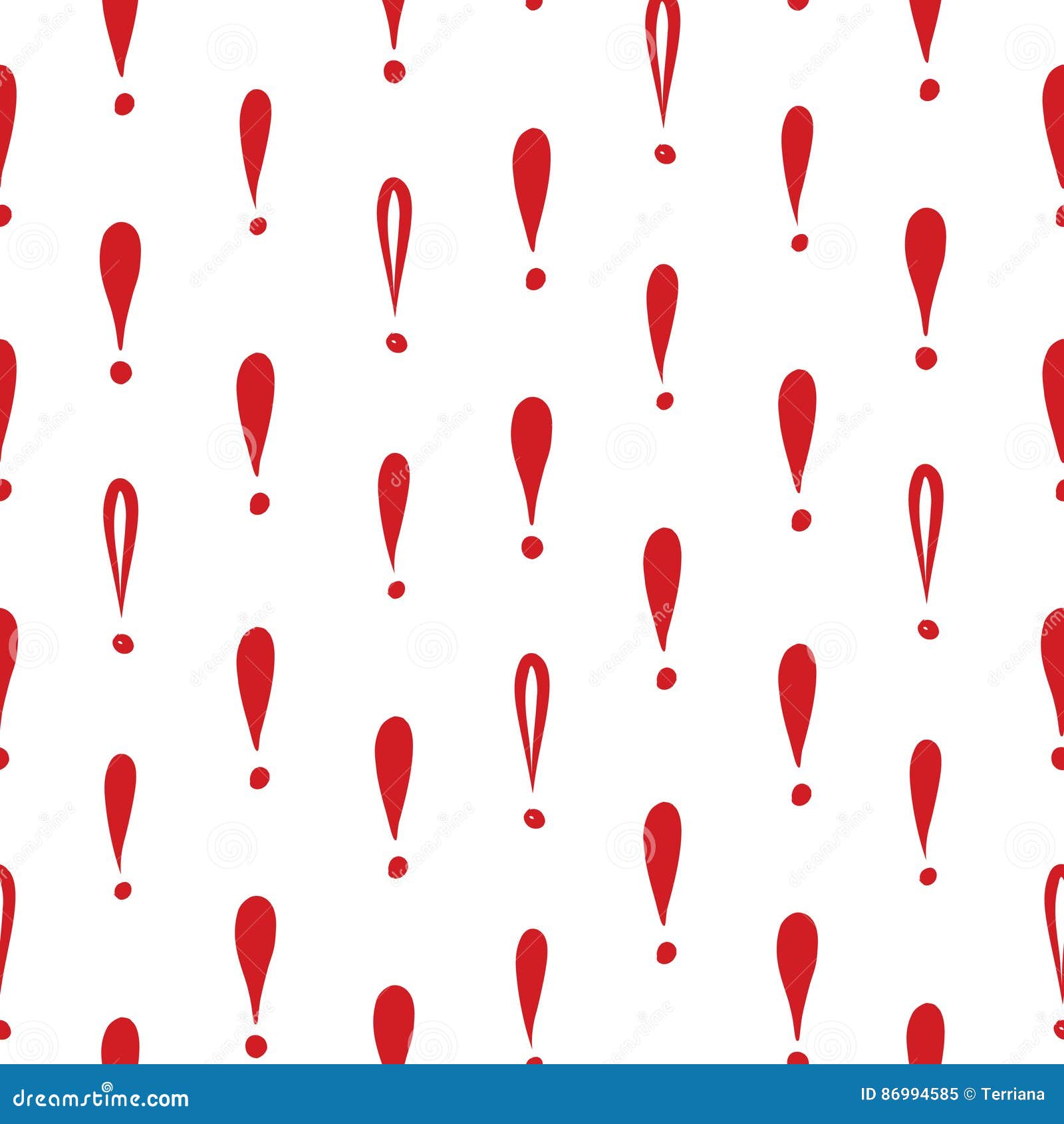 Abstract Symbol White Ornament. Exclamation Mark Seamless Patte Stock ...