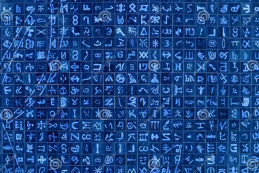 Abstract Symbols Background Stock Photo - Image of textured, code: 17661174