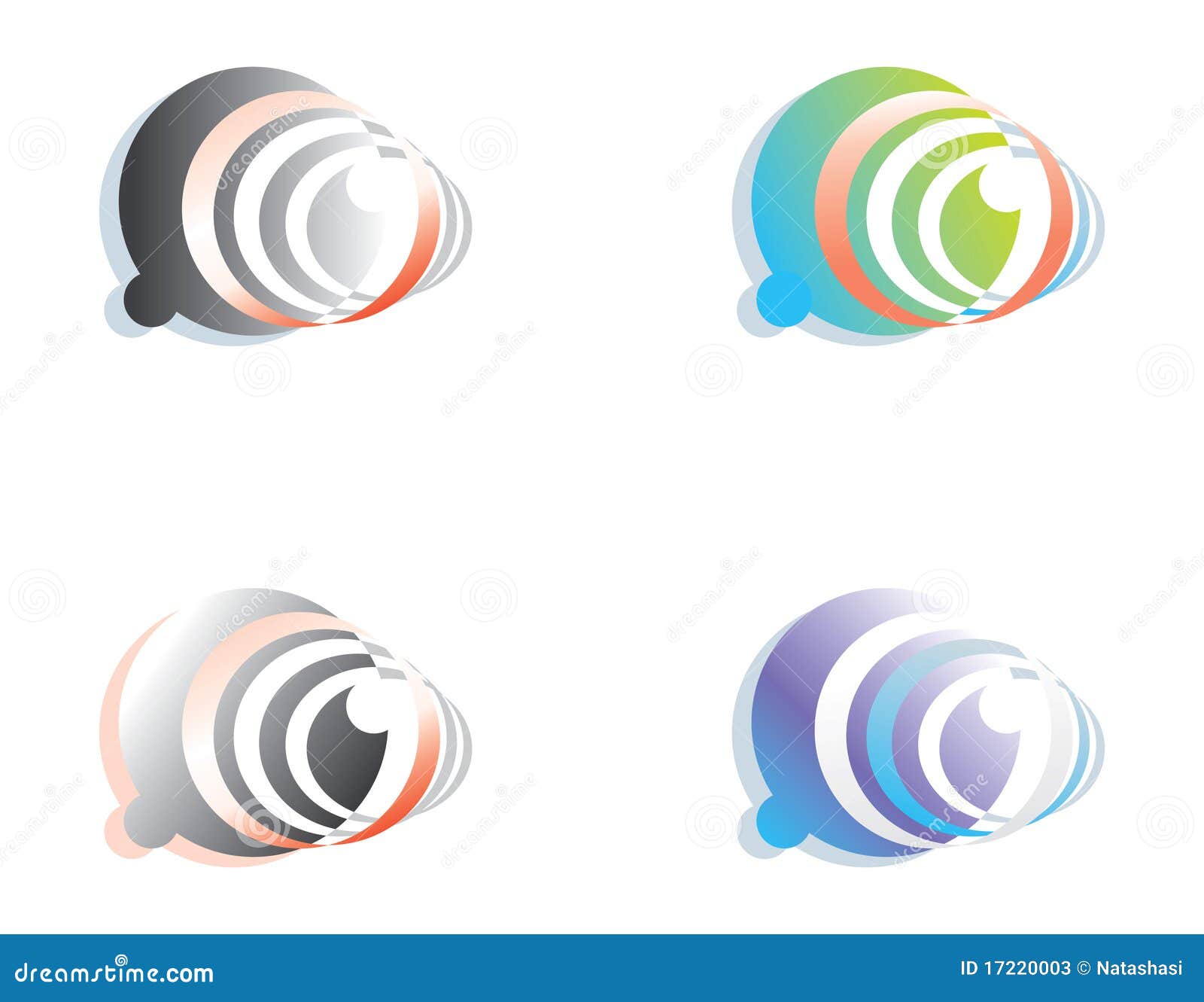 Abstract Symbols on the Basis of a Circle Stock Vector - Illustration ...