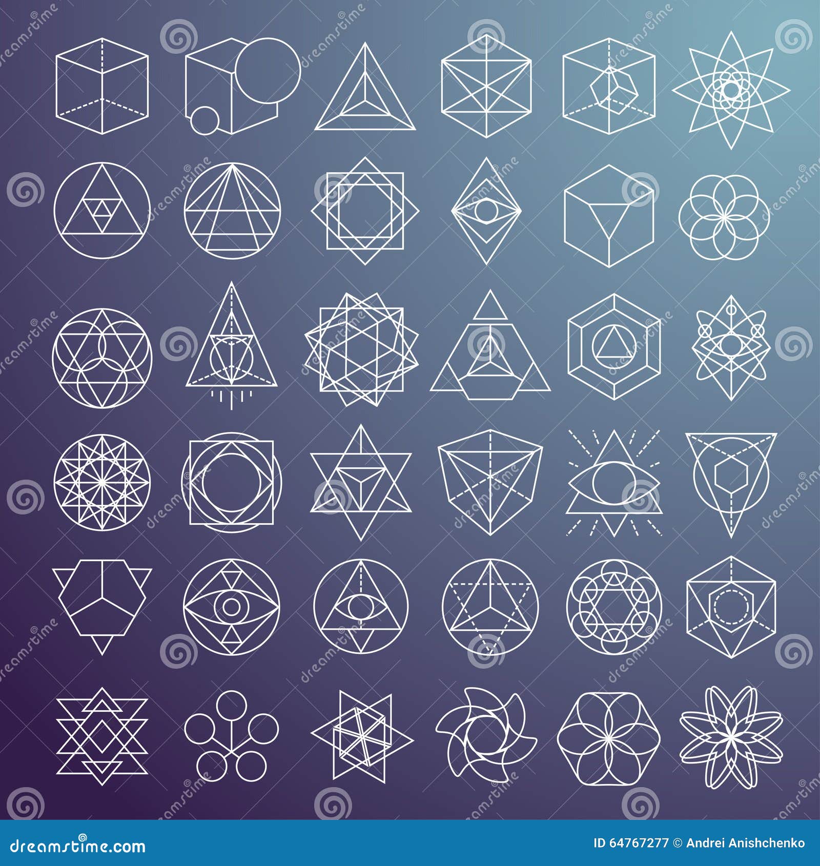 Abstract Symbols and Elements Stock Vector - Illustration of ornament ...