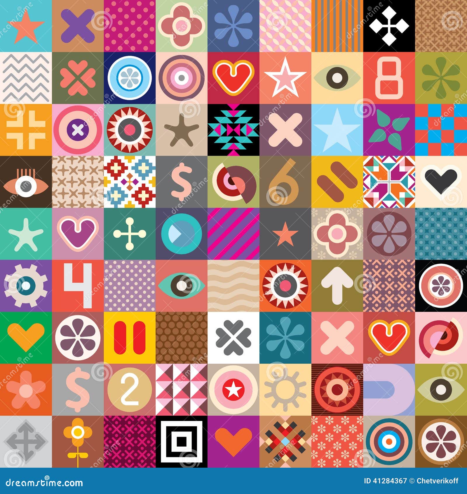 Abstract Symbols and Patterns Stock Vector - Illustration of abstract ...