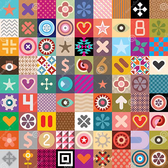 Abstract Symbols and Patterns Stock Vector - Illustration of abstract ...