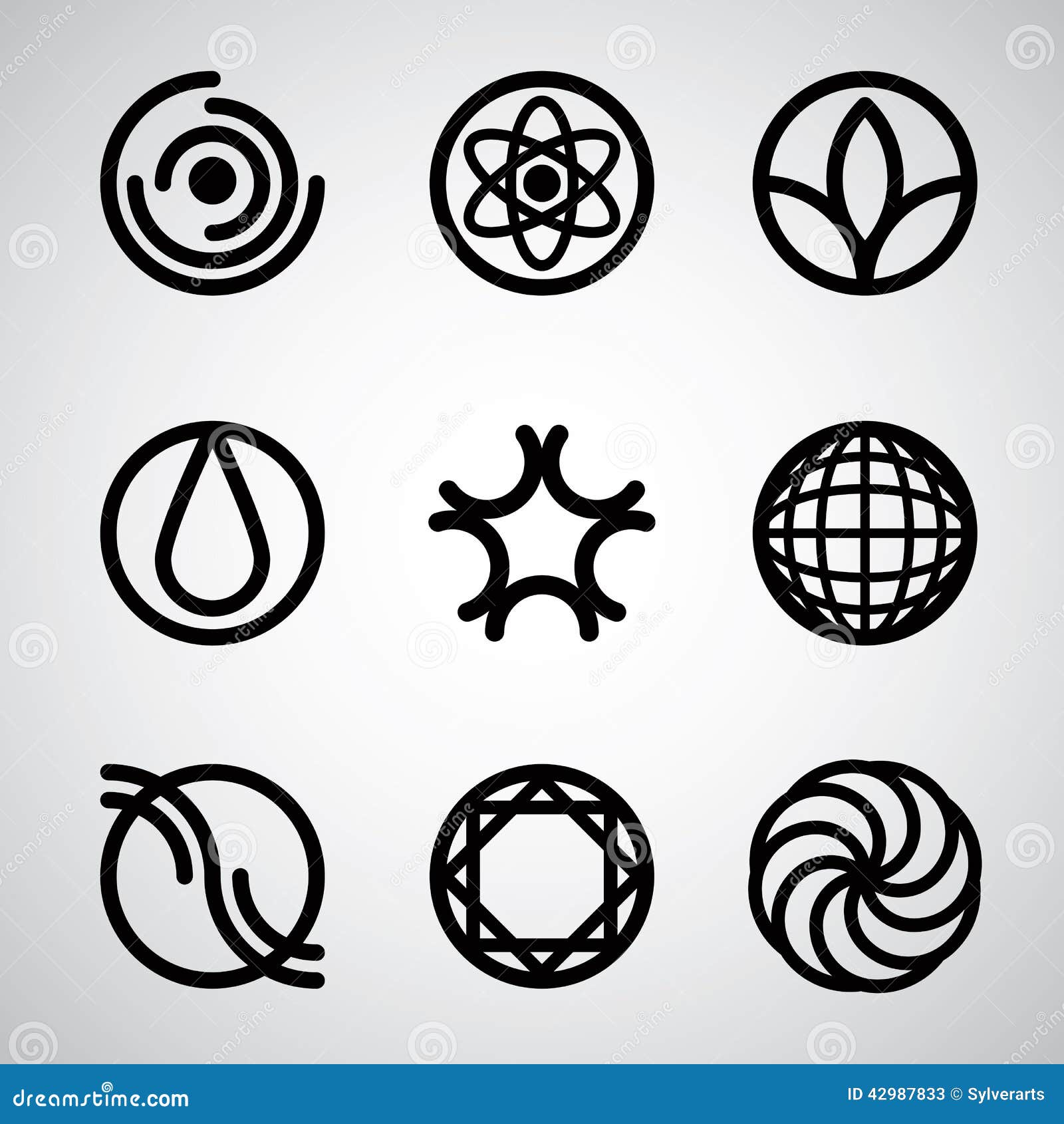 Abstract symbols set 4. stock vector. Illustration of industry - 42987833