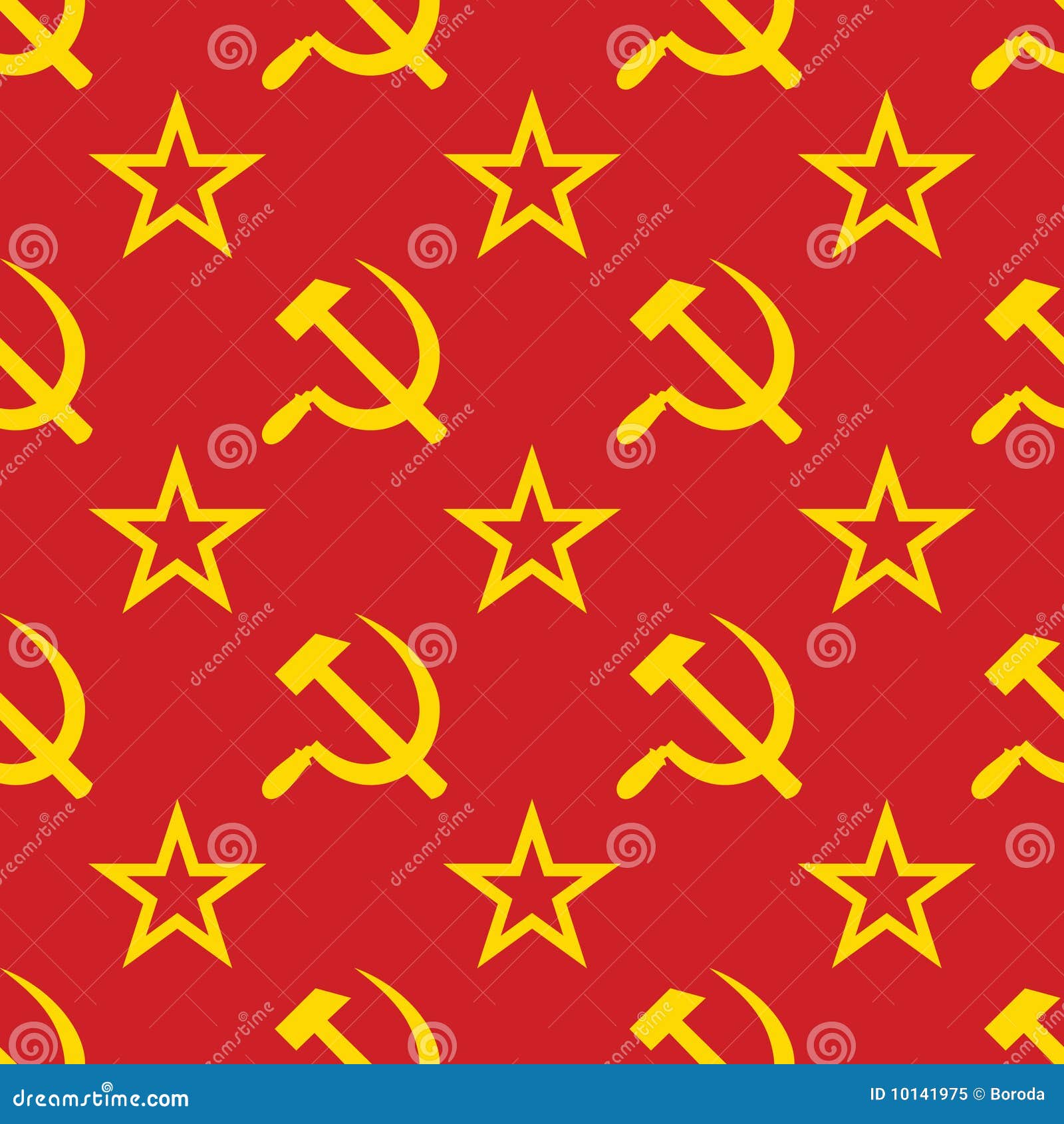 Set Of Two Red Symbols Of The USSR Crossed Hammer And Sickle. Unity Of ...
