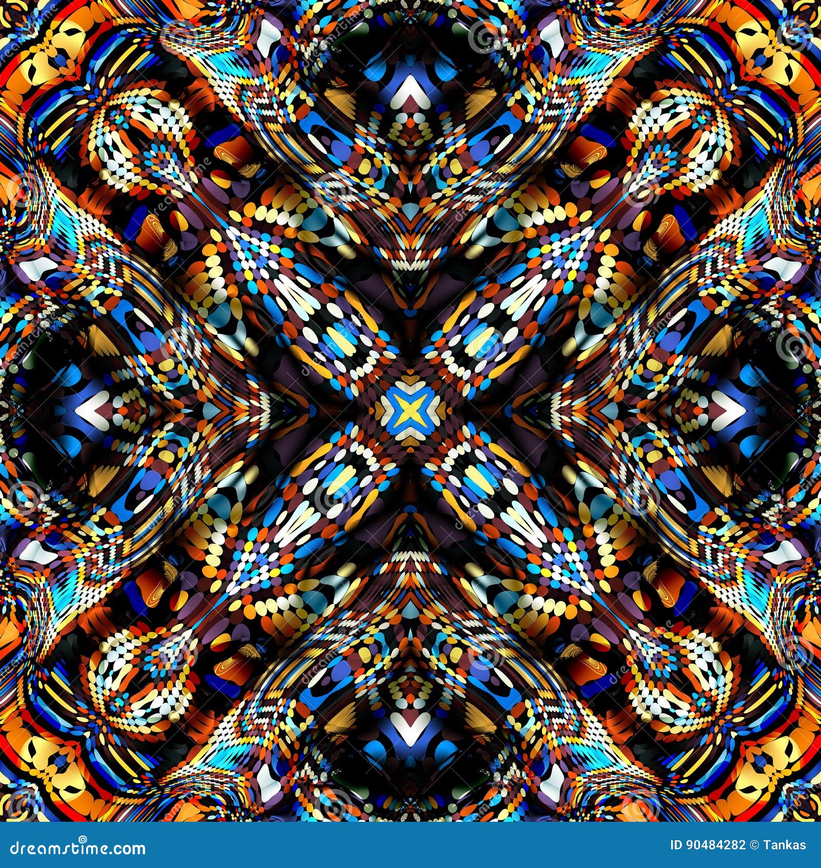 Abstract symmetric pattern stock photo. Image of psychedelic - 90484282