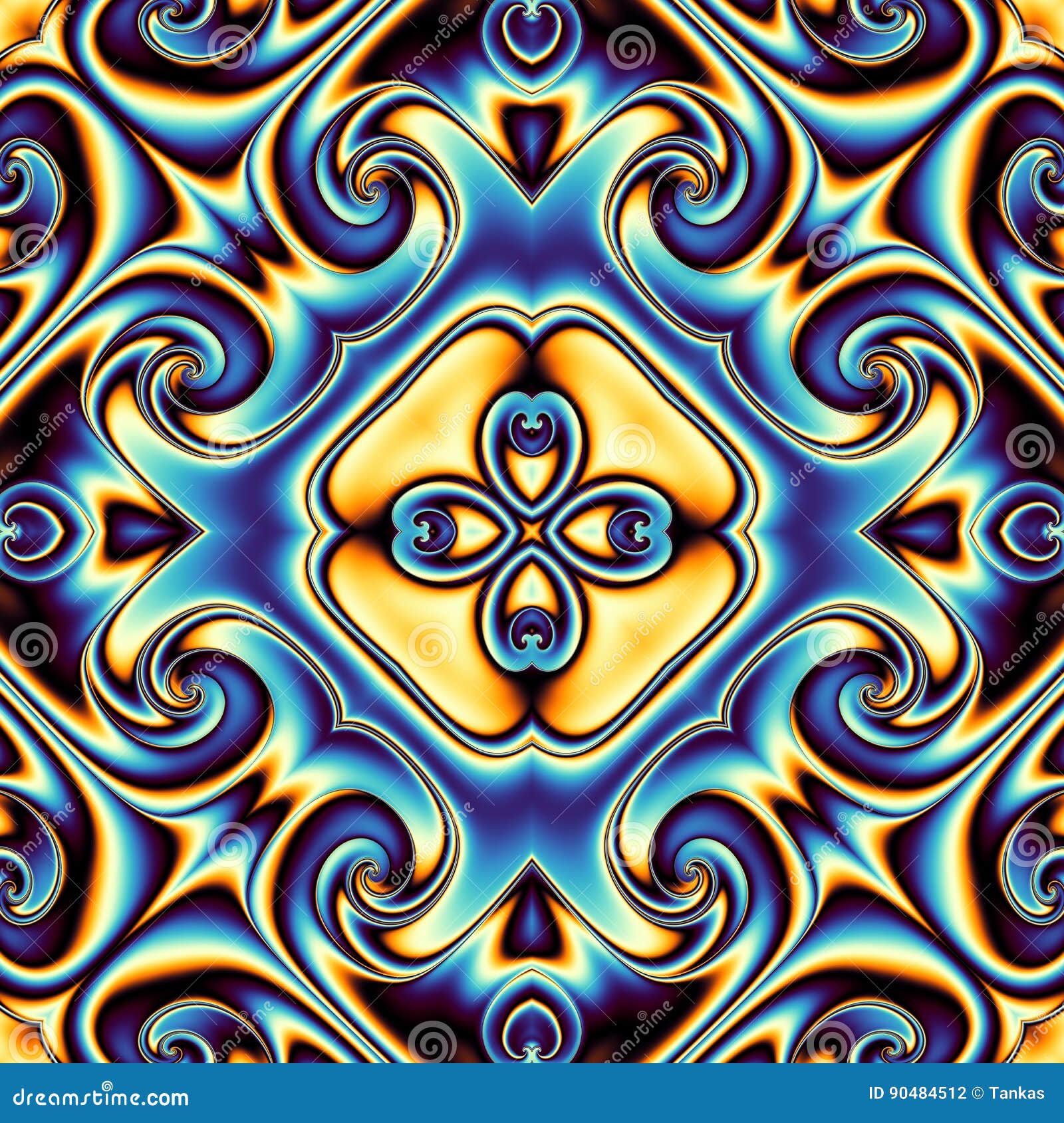 Abstract symmetric pattern stock illustration. Illustration of colors ...