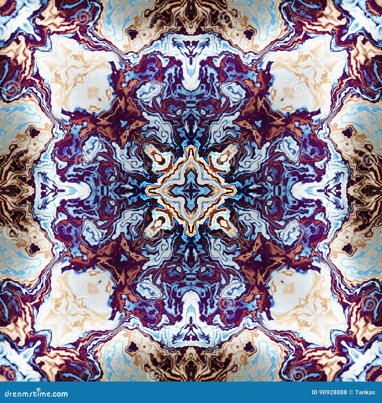 Abstract symmetric pattern stock illustration. Illustration of render ...