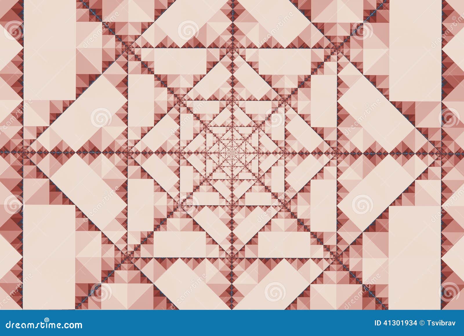 Abstract Symmetric Pattern with Squares and Triangles Stock ...