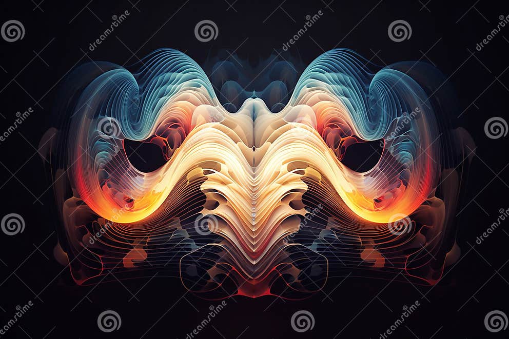 Abstract Symmetrical Artwork Stock Illustration - Illustration of lines ...