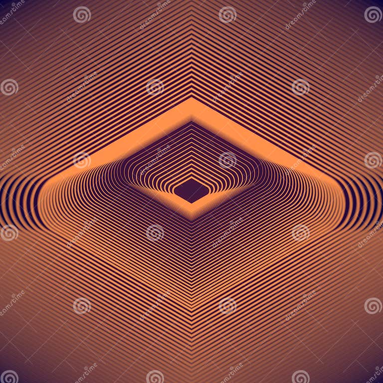 Abstract Symmetrical Linear Pattern. Geometric Background. 3d Rendering ...