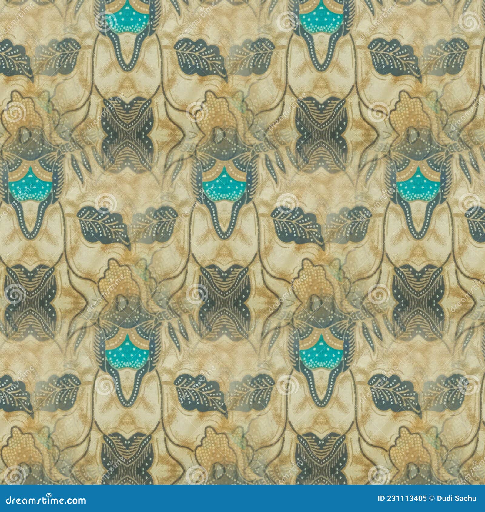 Abstract Symmetrical Pattern of Indonesian Batik Beige Color, Batik ...