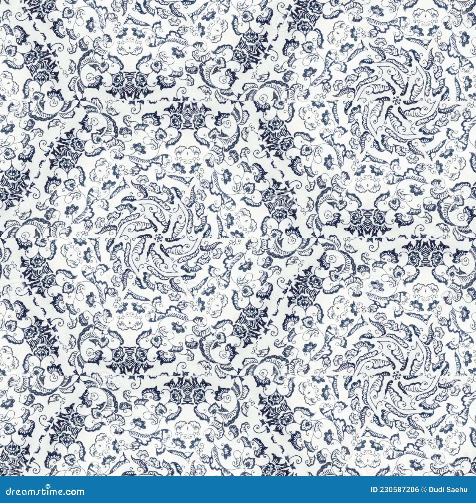 Indonesian Batik in Black and White, Floral Batik, Batik Pattern Stock ...