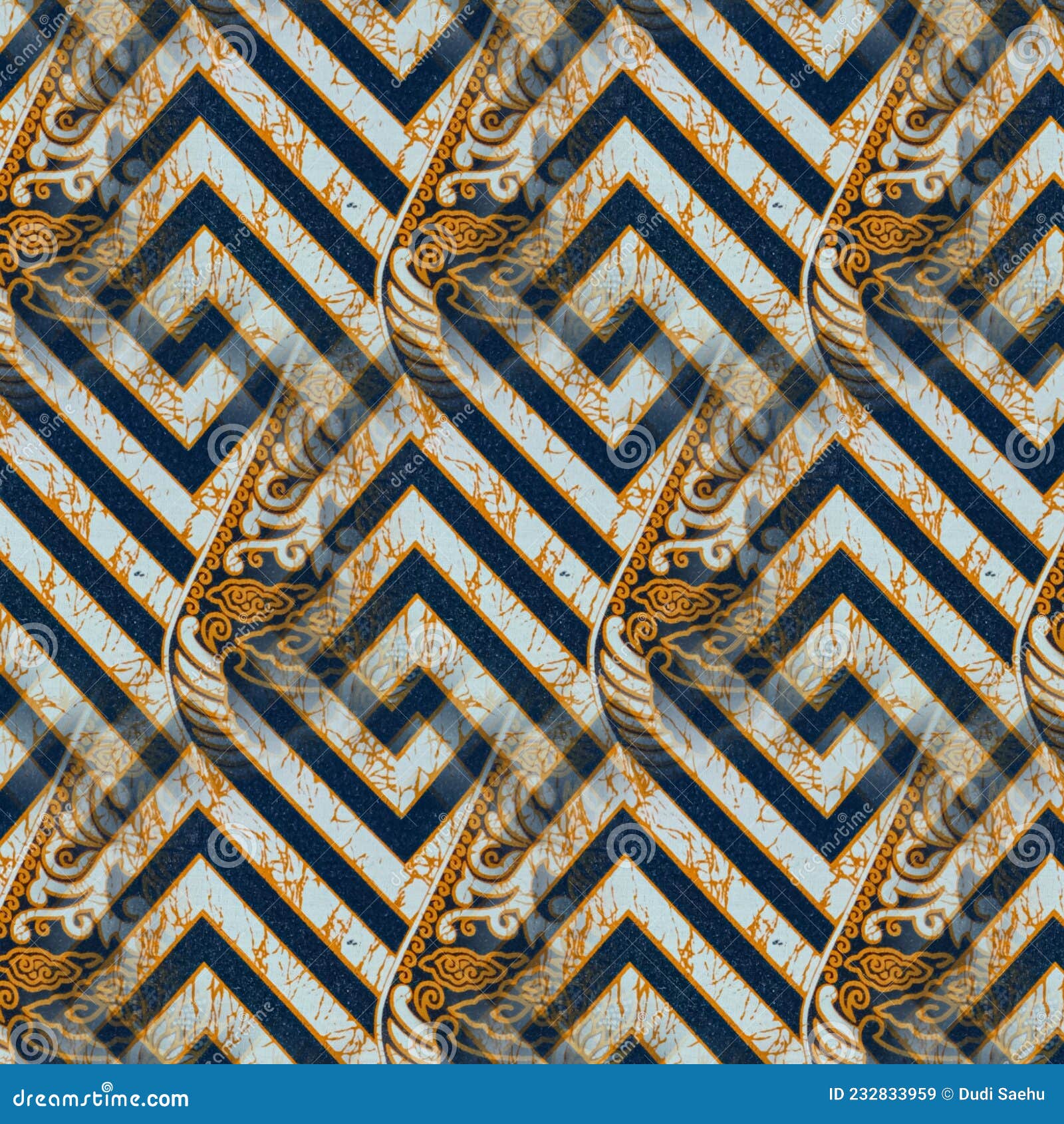 Abstract Symmetrical Pattern of Indonesian Batik in Brown Color, Batik ...