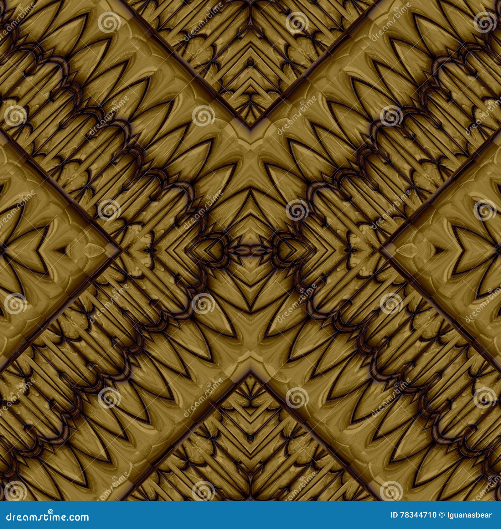 Abstract Symmetrical Wavy Seamless Pattern Stock Illustration ...