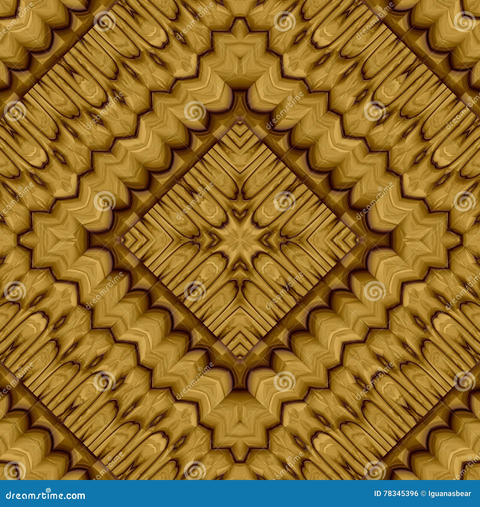 Abstract Symmetrical Wavy Seamless Pattern Stock Illustration ...