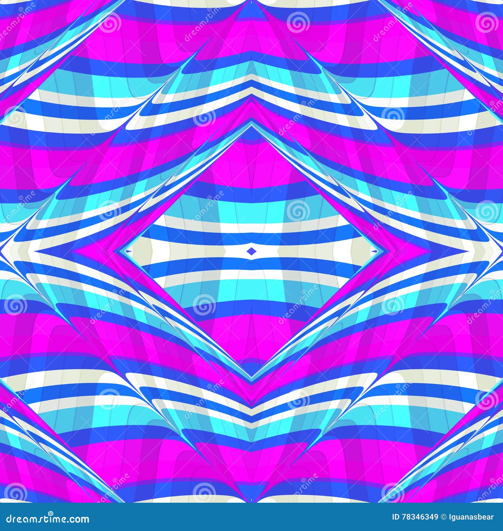 Abstract Symmetrical Wavy Seamless Pattern Stock Illustration ...