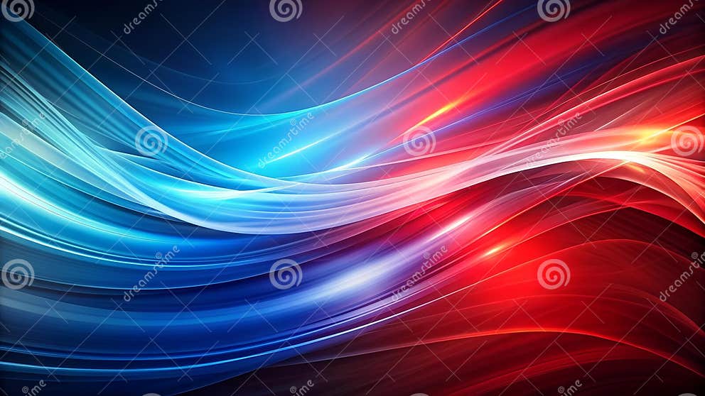 Abstract Symphony of Red and Blue: a Dance of Complementary Hues ...