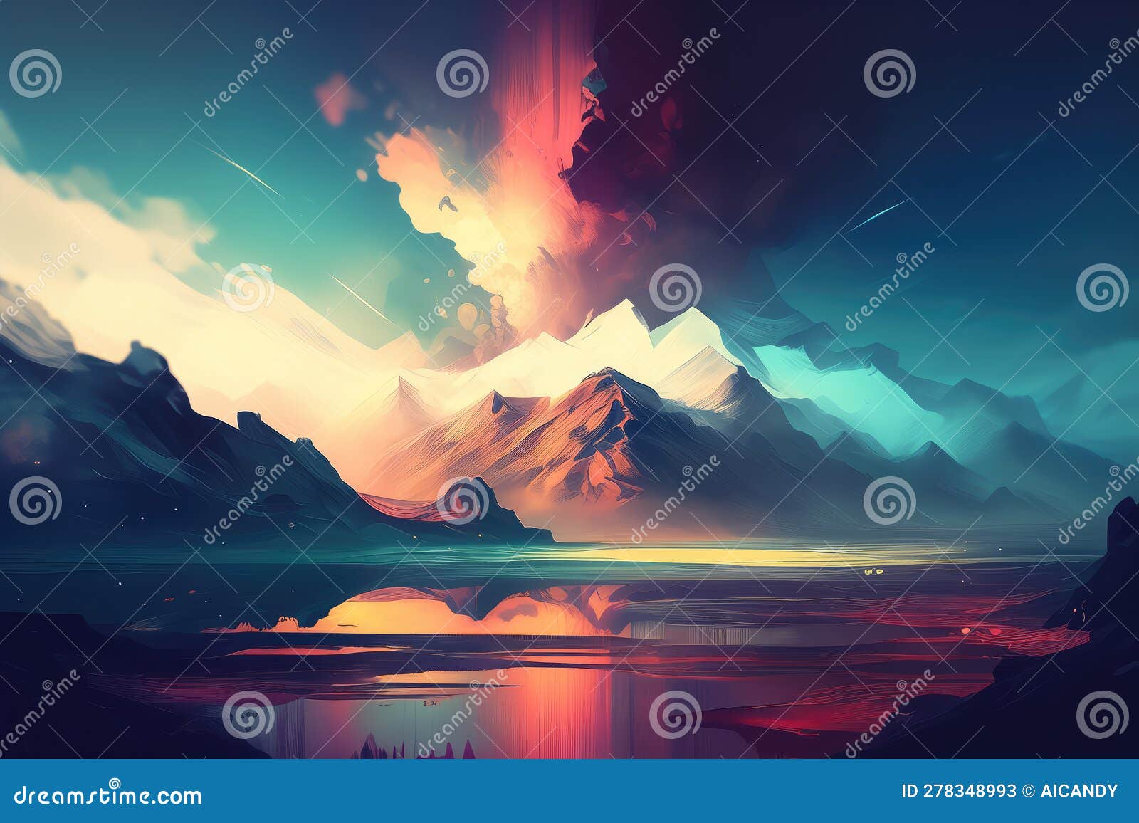 Abstract Symphony of a Subtle Landscape Stock Illustration ...