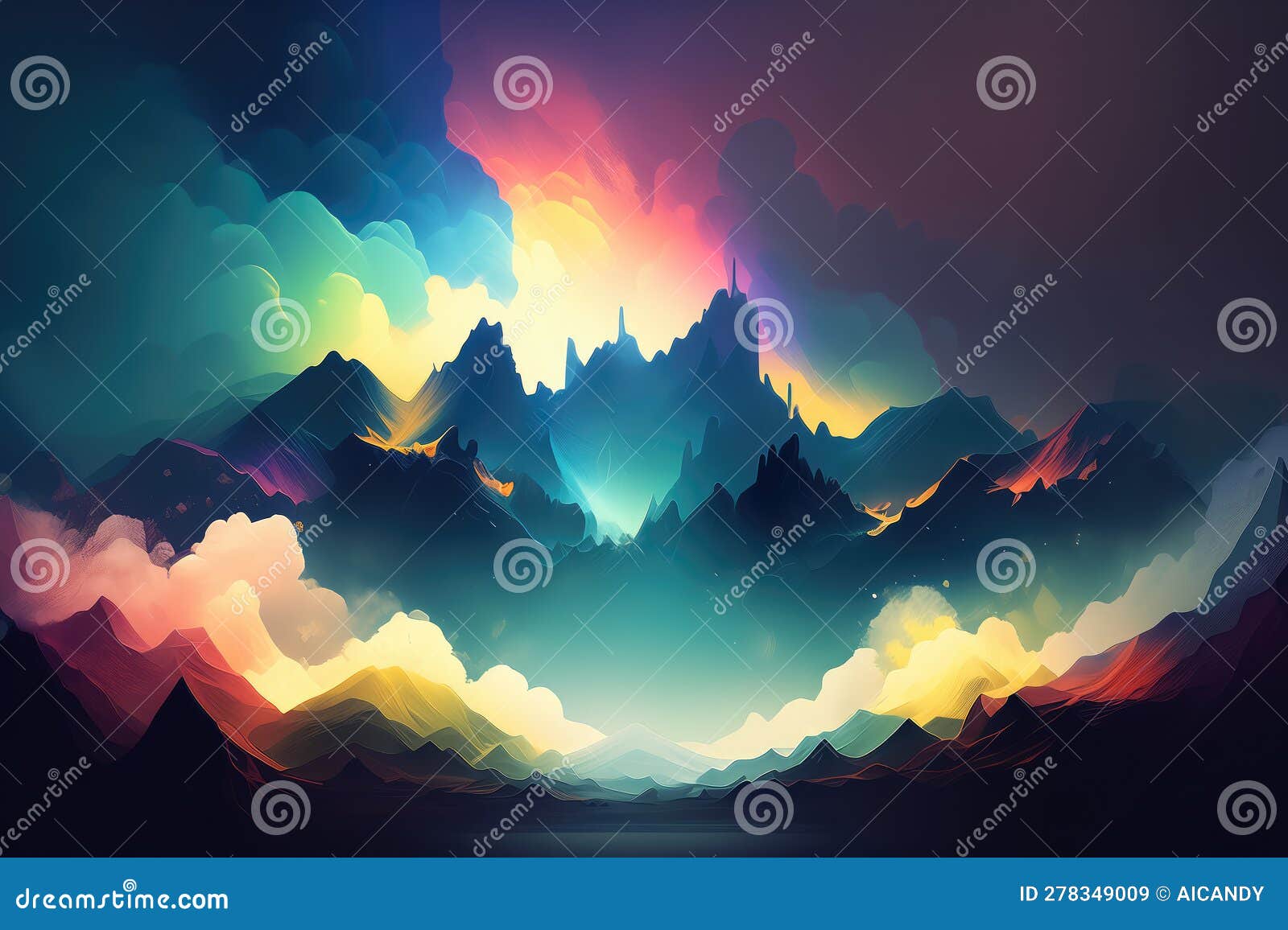 Abstract Symphony of a Subtle Landscape Stock Illustration ...
