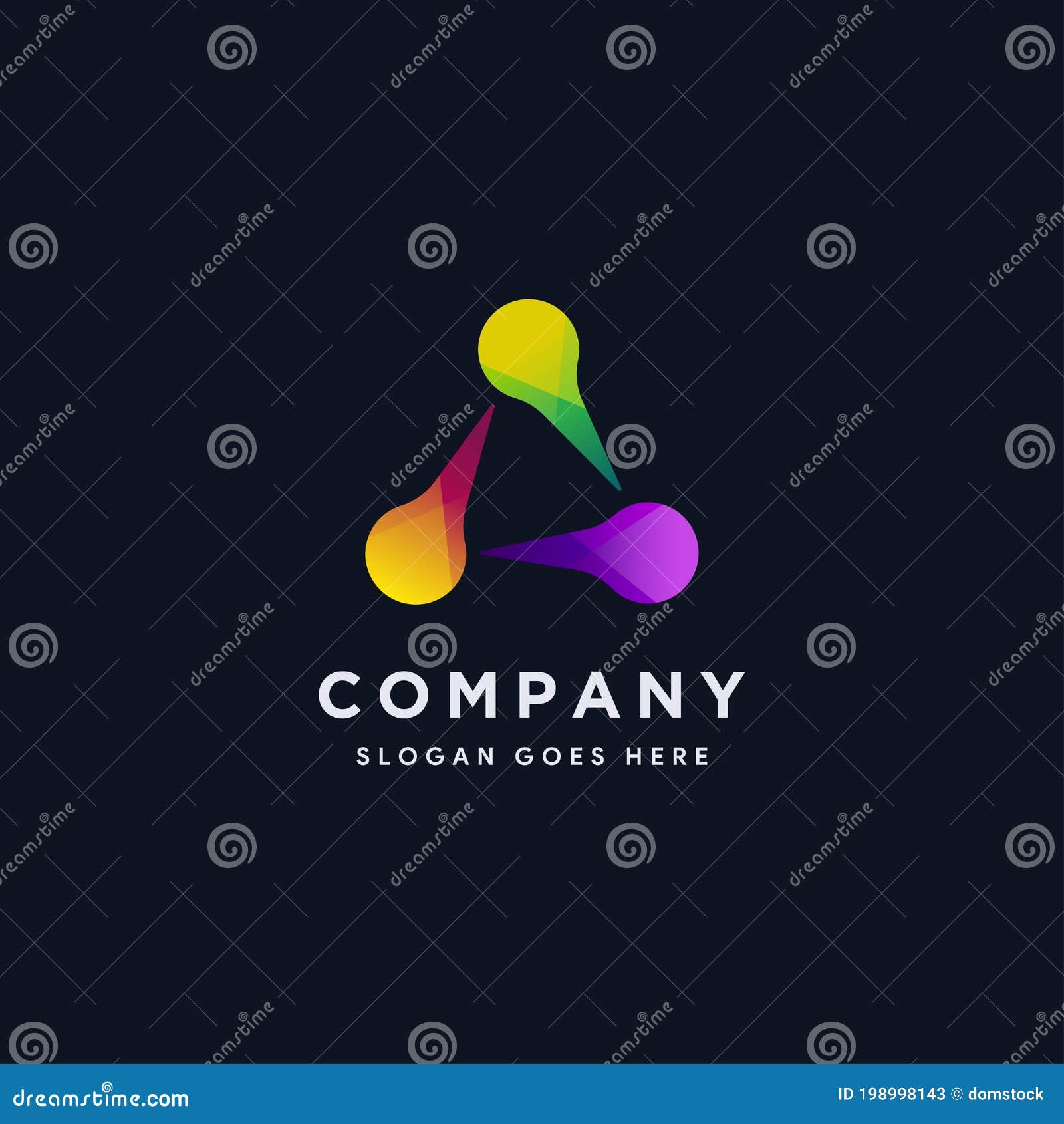 Abstract Synergy Triangle Link Connection Logo Icon Vector Template ...