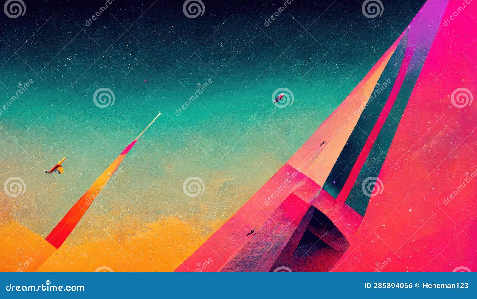 Abstract Synthwave Bright Color Gravity Concept Wallpaper Stock ...
