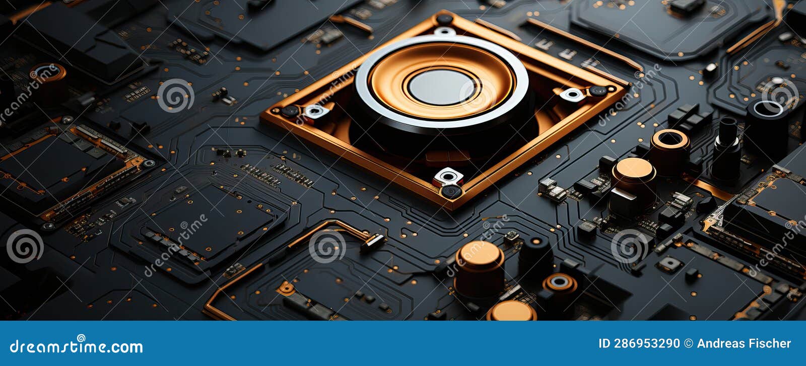 Abstract System Board on the Table Close-up. Stock Photo - Image of ...