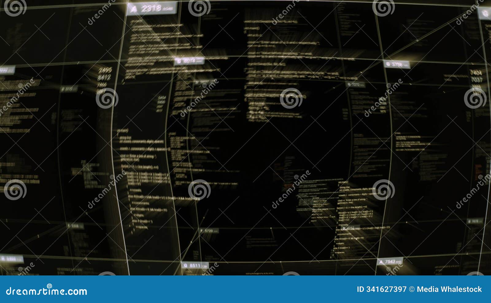 Abstract System Error of Programming Code, Computer Crash. Animation ...