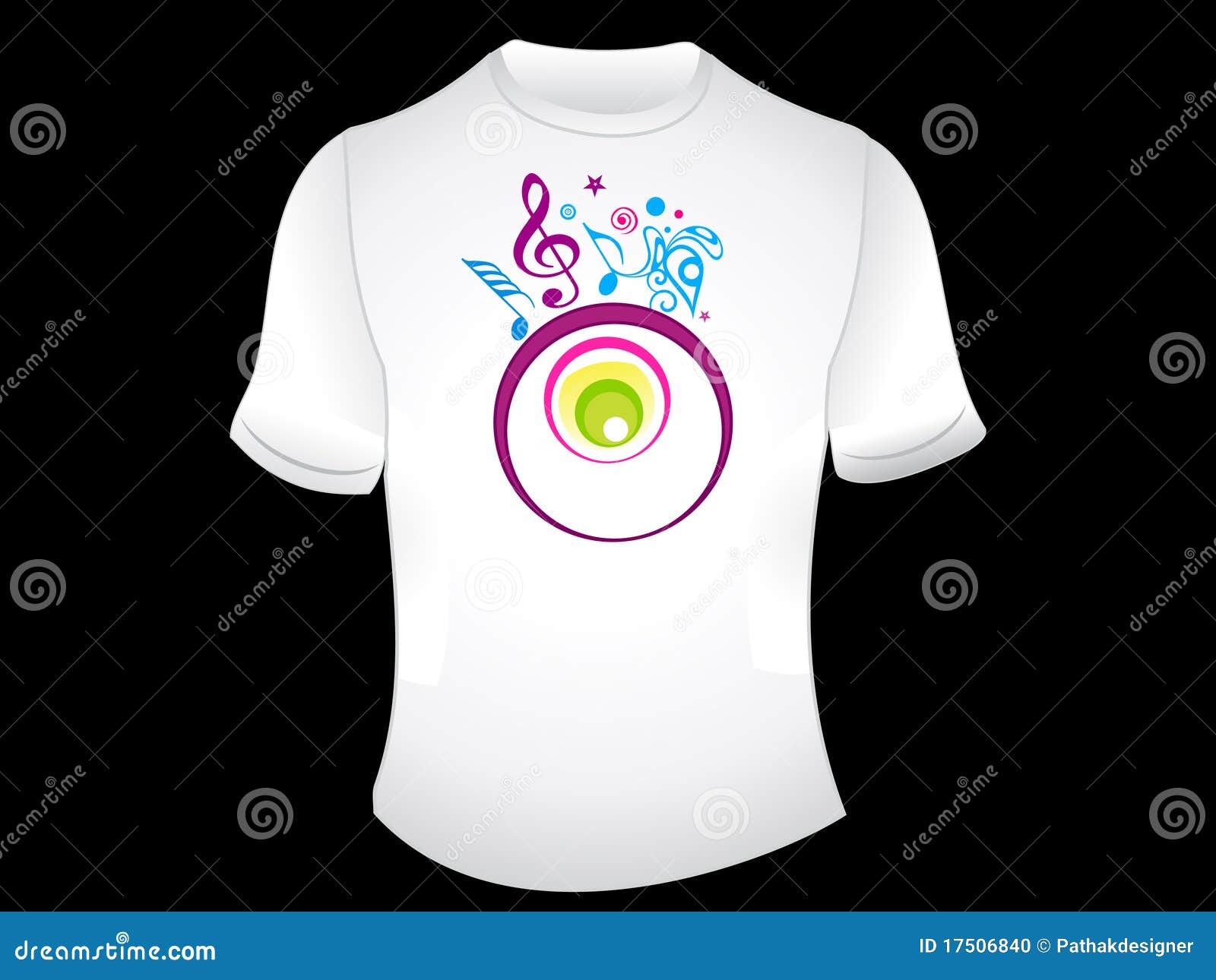 Abstract t-shirt design stock vector. Illustration of music - 17506840