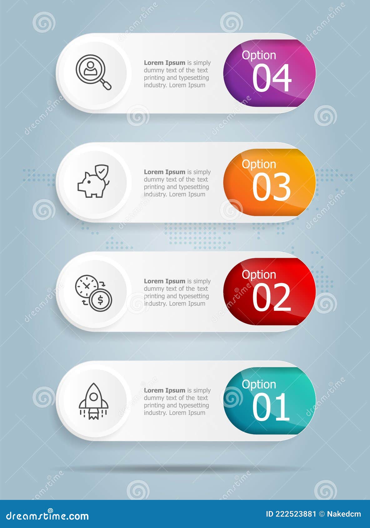Abstract Tab Bar Vertical Infographics Presentation Stock Vector ...