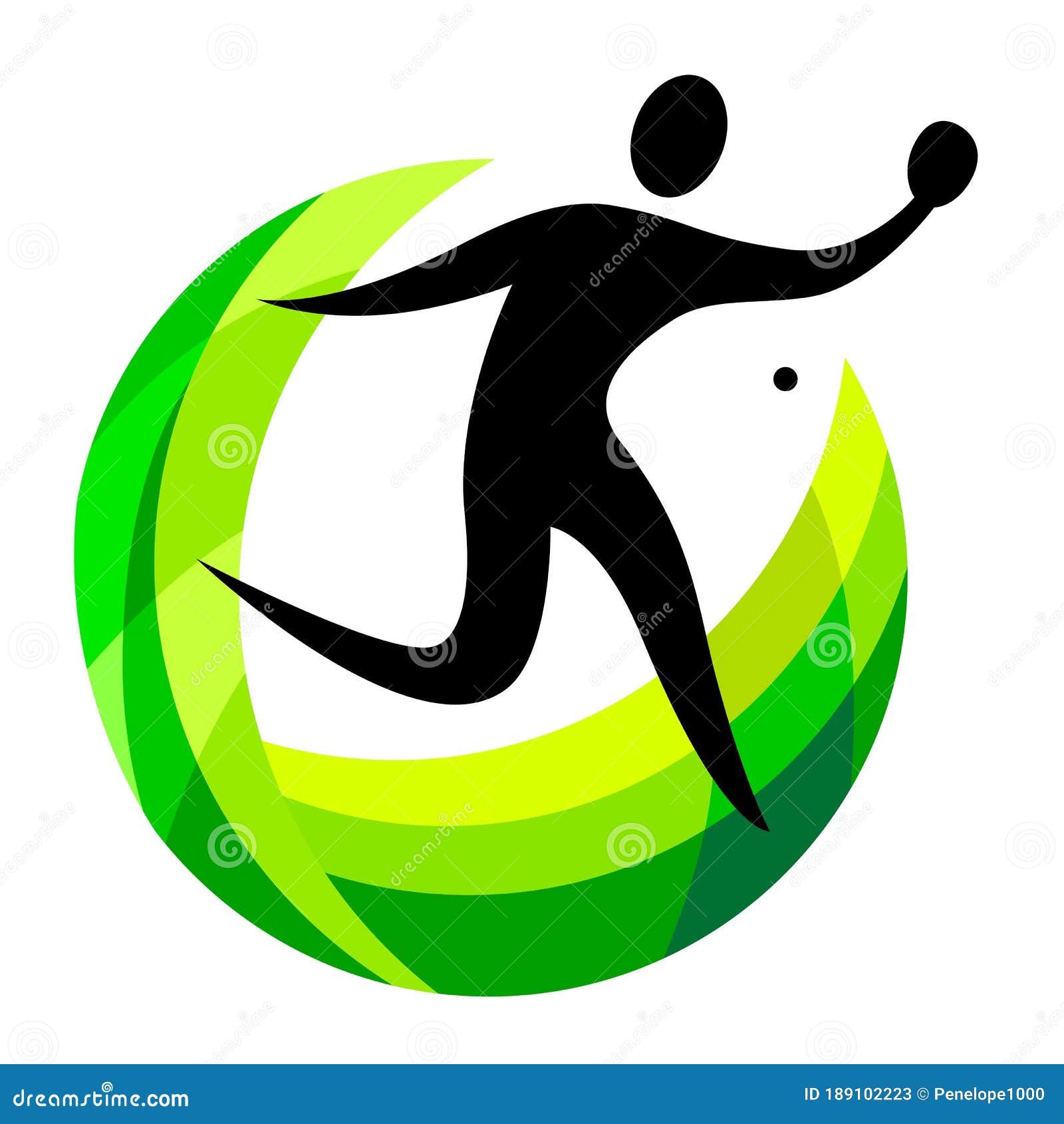 Abstract Table Tennis Player Graphic in Vector Quality. Stock Vector ...