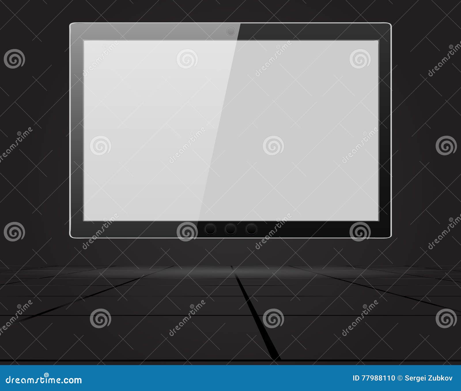 Abstract Tablet Computer on the Wall. Vector Artwork in Perspective ...
