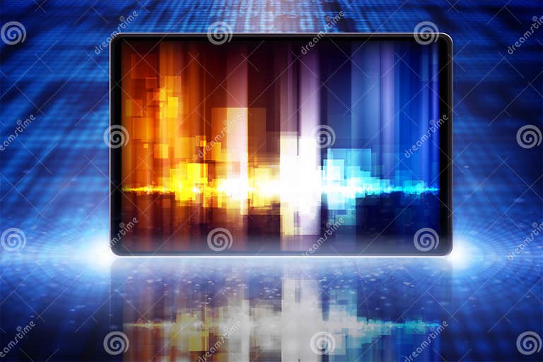 Abstract tablet PC stock illustration. Illustration of computing - 27046298