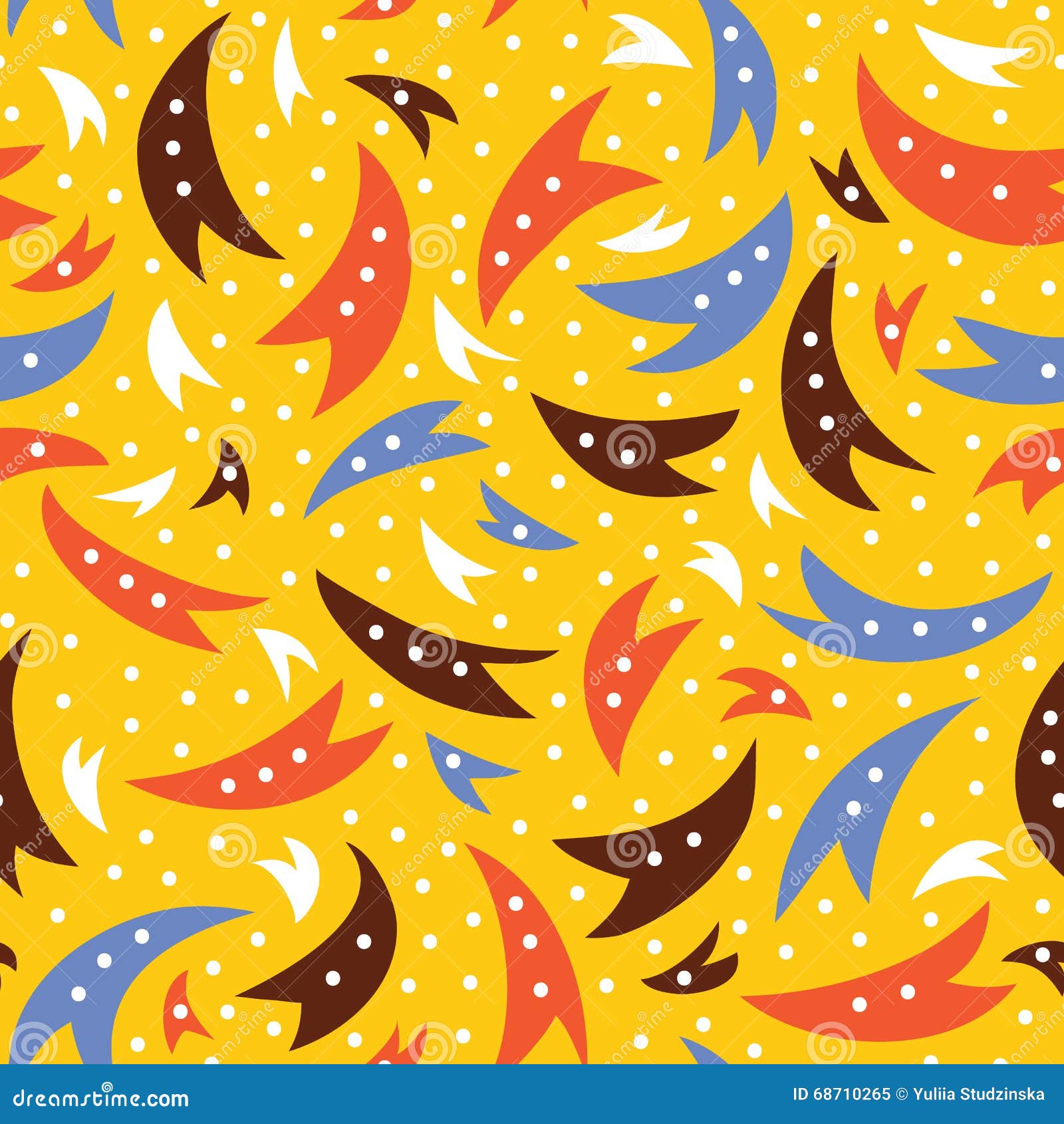 Abstract Tails Doodle Pattern of Space Collection. Stock Vector ...