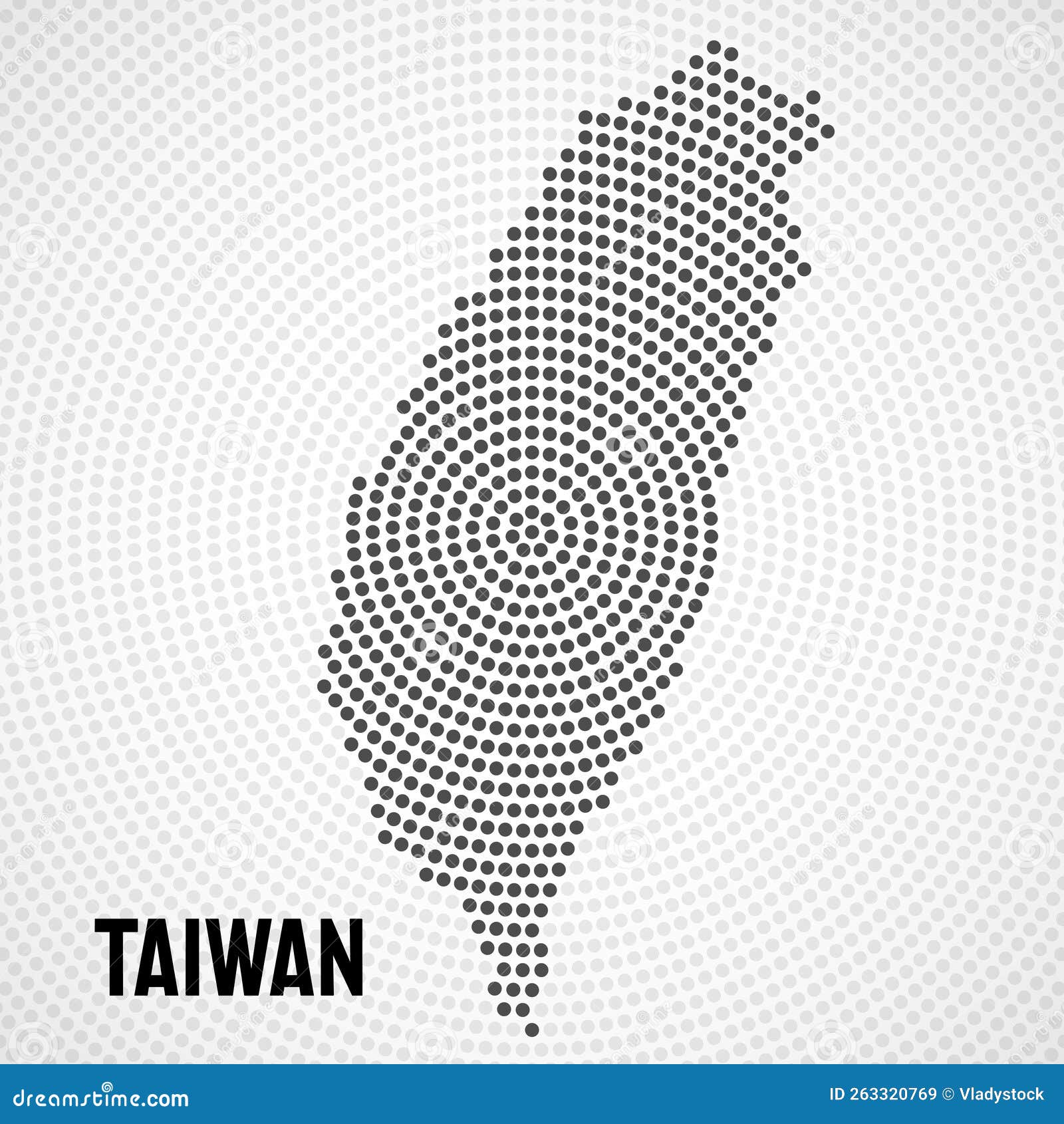 Abstract Map Of Taiwan - Vector Illustartion Of Striped Gold Colored ...